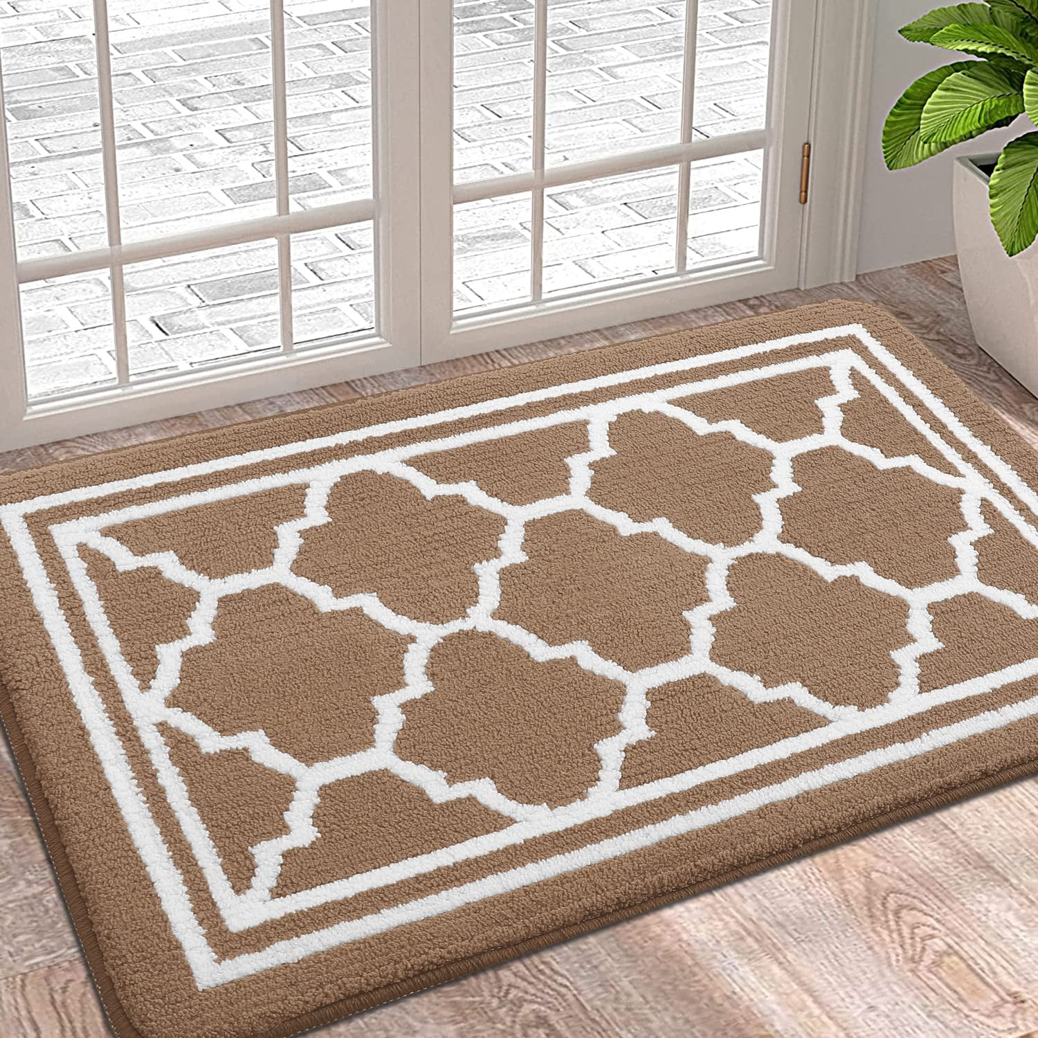 "Buganda Indoor Entryway Floor Mat, 24""×36"", Polyester, Water ...