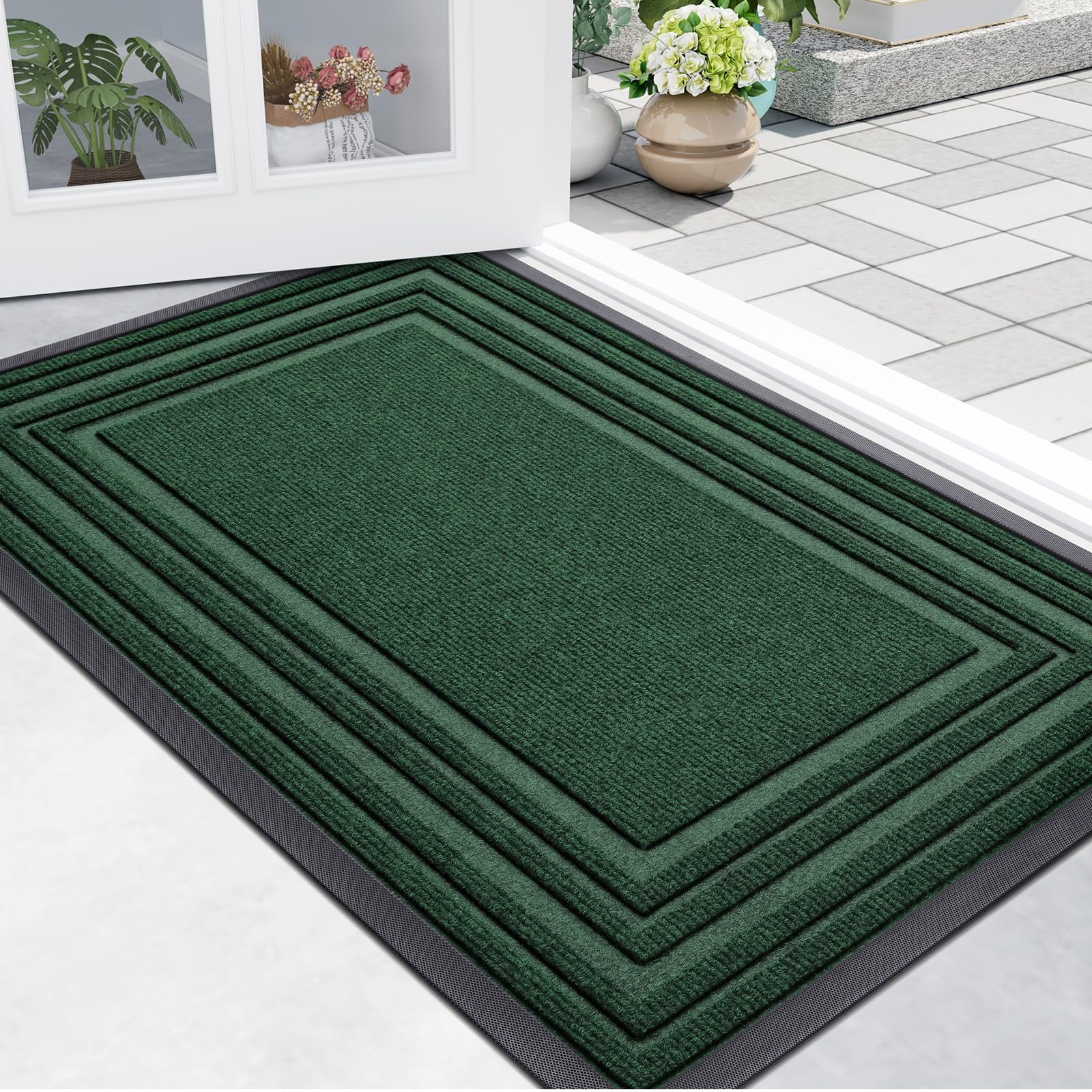 Buganda Heavy Duty Door Mats, Non Slip Waterproof Rubber Doormats for ...