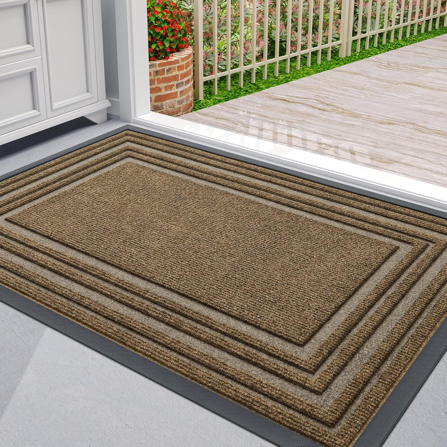 Buganda Heavy Duty Door Mats, Non Slip Waterproof Rubber Doormats for ...