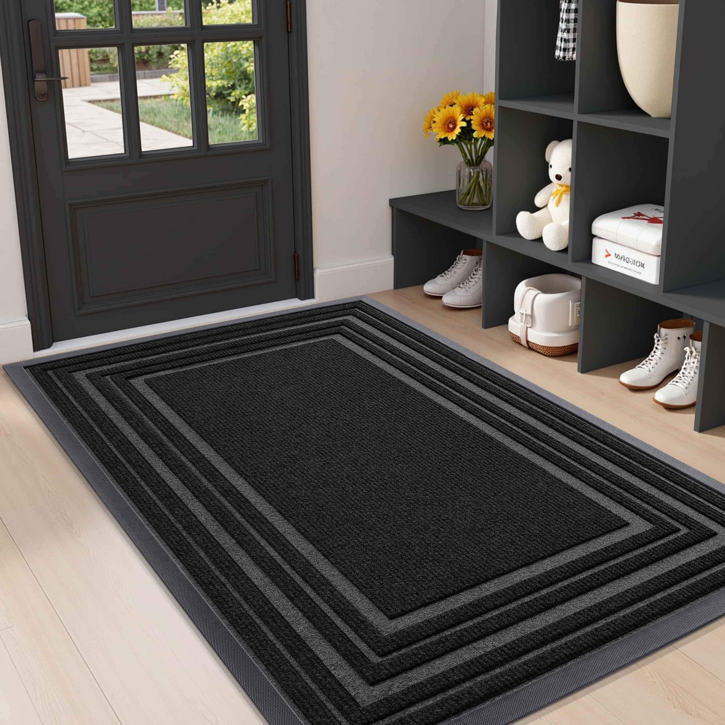 Buganda Heavy Duty Door Mats, Non Slip Waterproof Rubber Doormats for ...