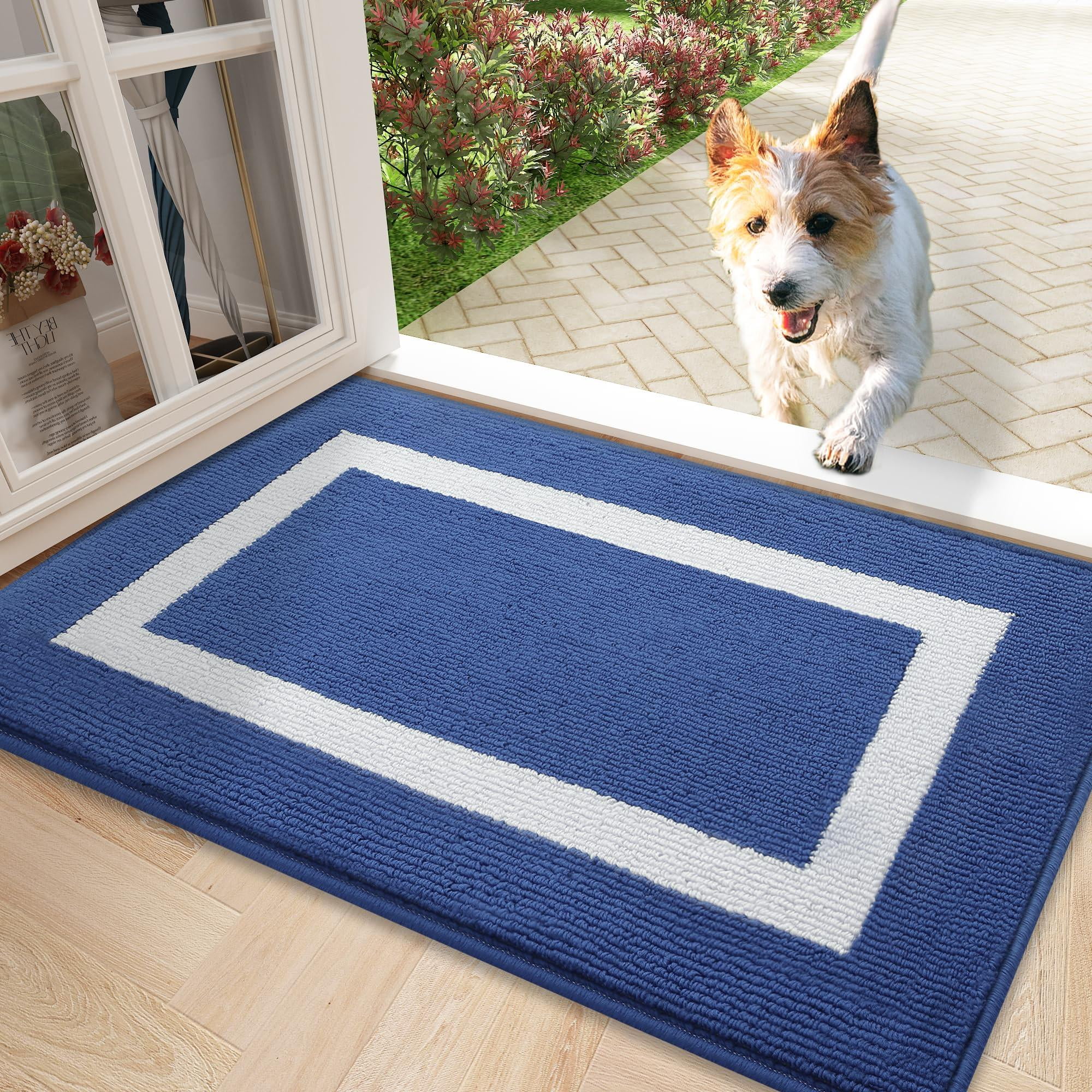 Buganda Indoor Door Mat, 17"x 30", Non Slip Low-Profile Entrance Rug ...
