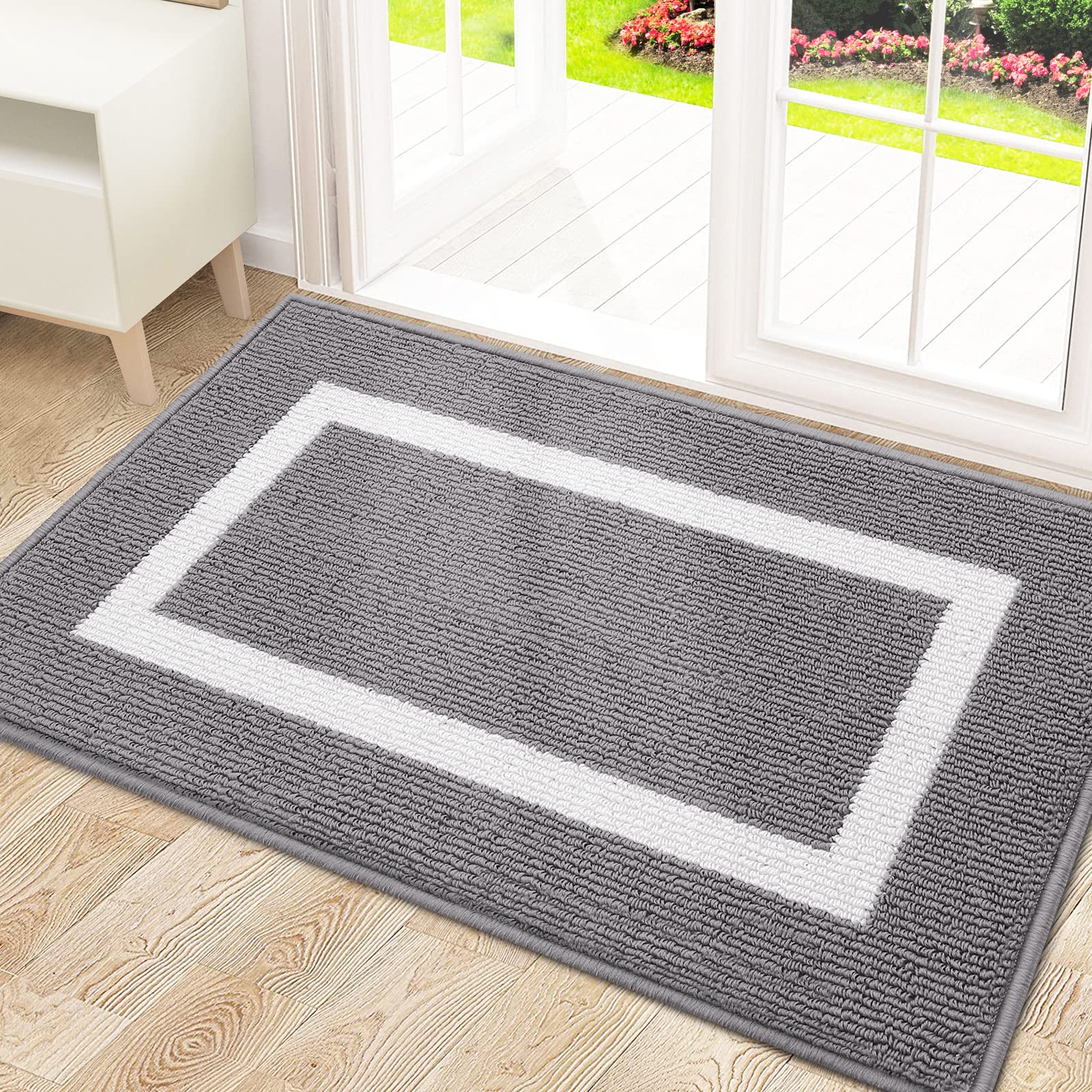 Buganda Indoor Door Mat, 24"x 36", Non Slip Low-Profile Entrance Rug ...