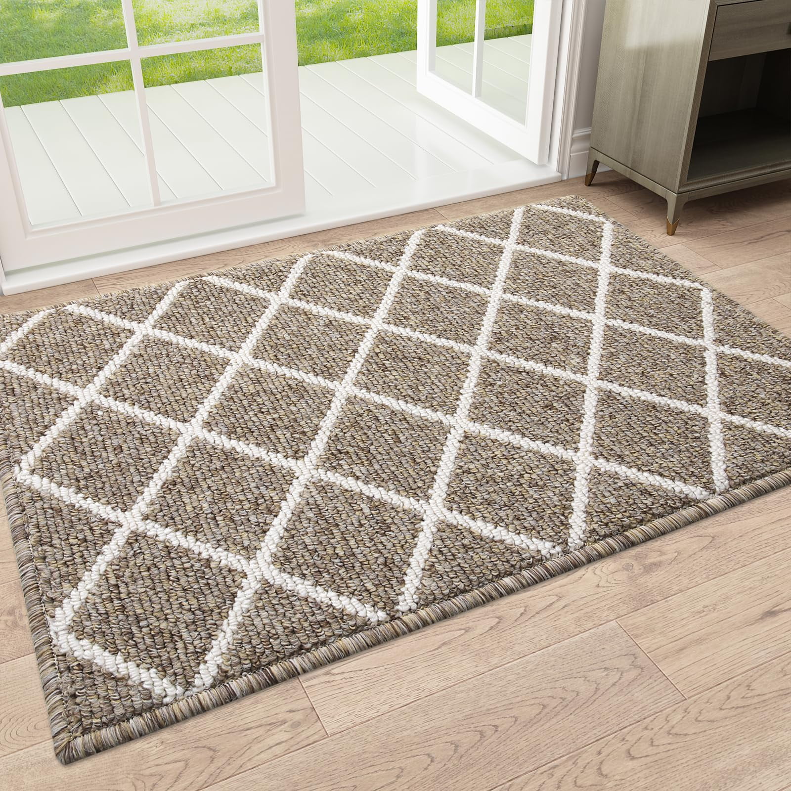 "Buganda 20""x 32"" Indoor Door Mat, Water Absorbing, Washable, Non ...