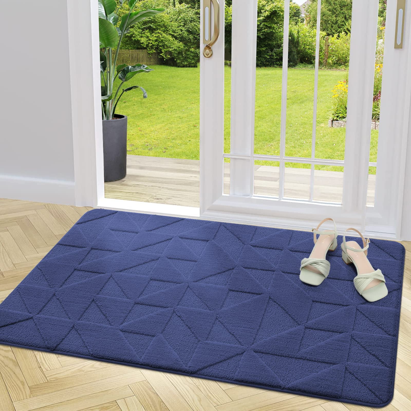 Buganda Indoor/Outdoor Doormat, Absorbent Dirt Trapper, Non Slip, Low ...