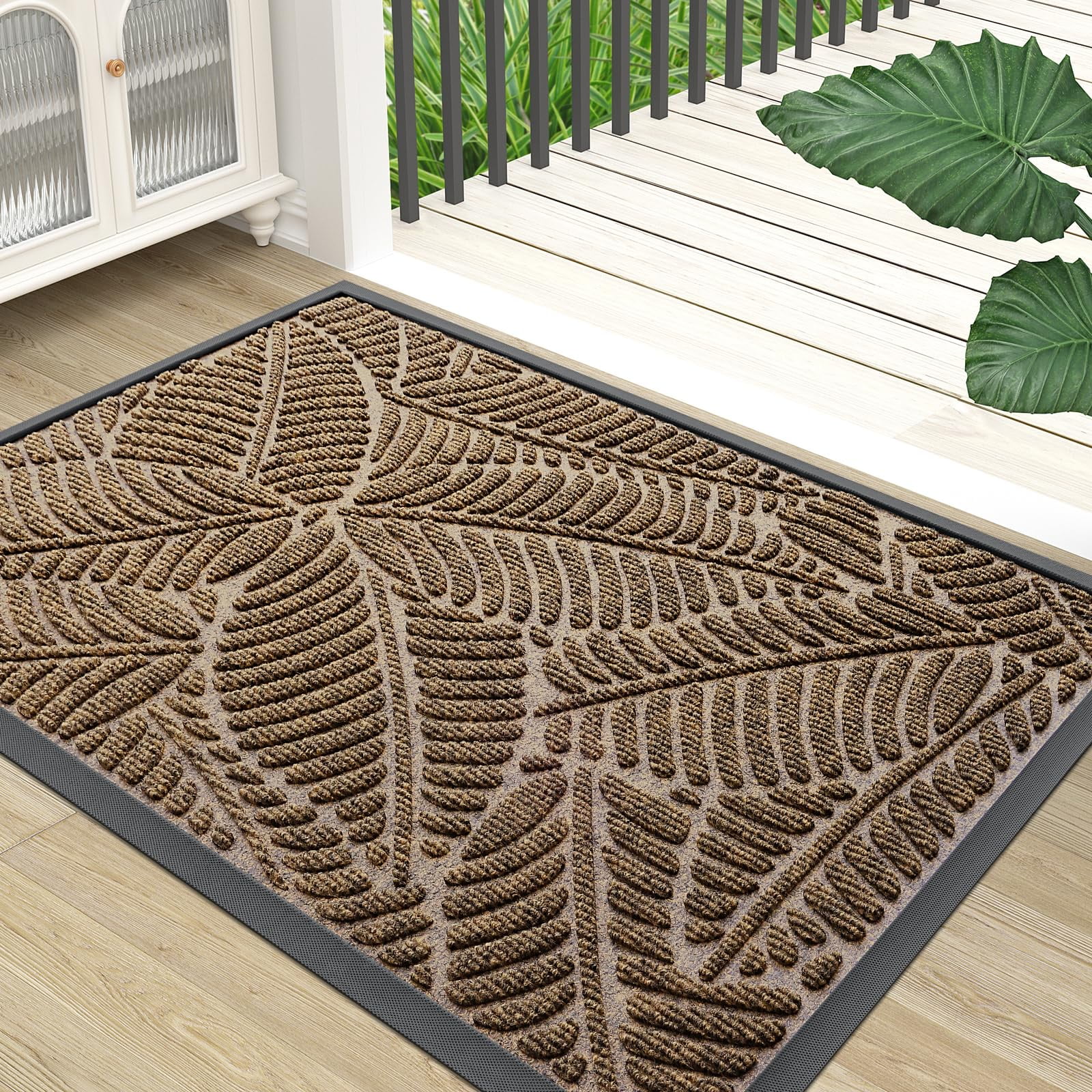 Buganda Waterproof Doormat, Non Slip Absorbent Rubber Door Mat for ...