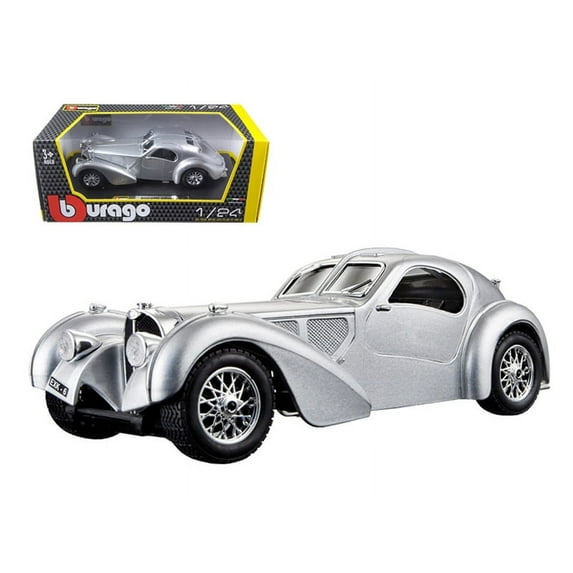 Bugatti Atlantic Hard Top, Silver - Bburago 18-22092SV - 1/24 Scale ...