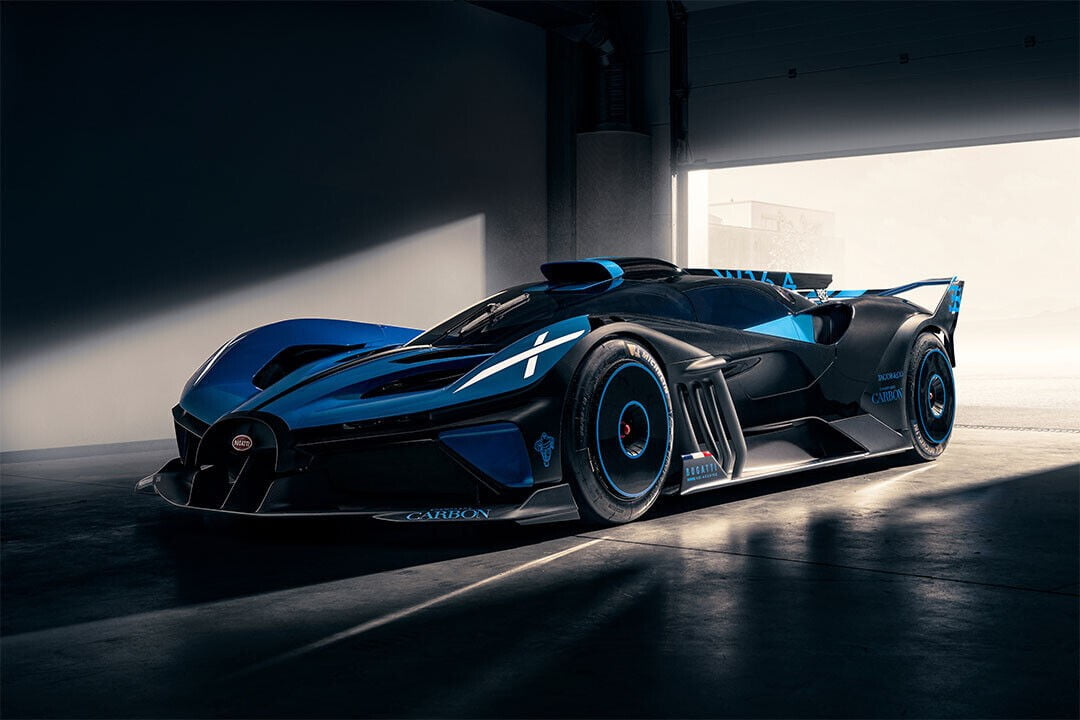Bugatti Bolide Blue Racing Car Sport Wall Poster - 24x36 Inch Laminated ...