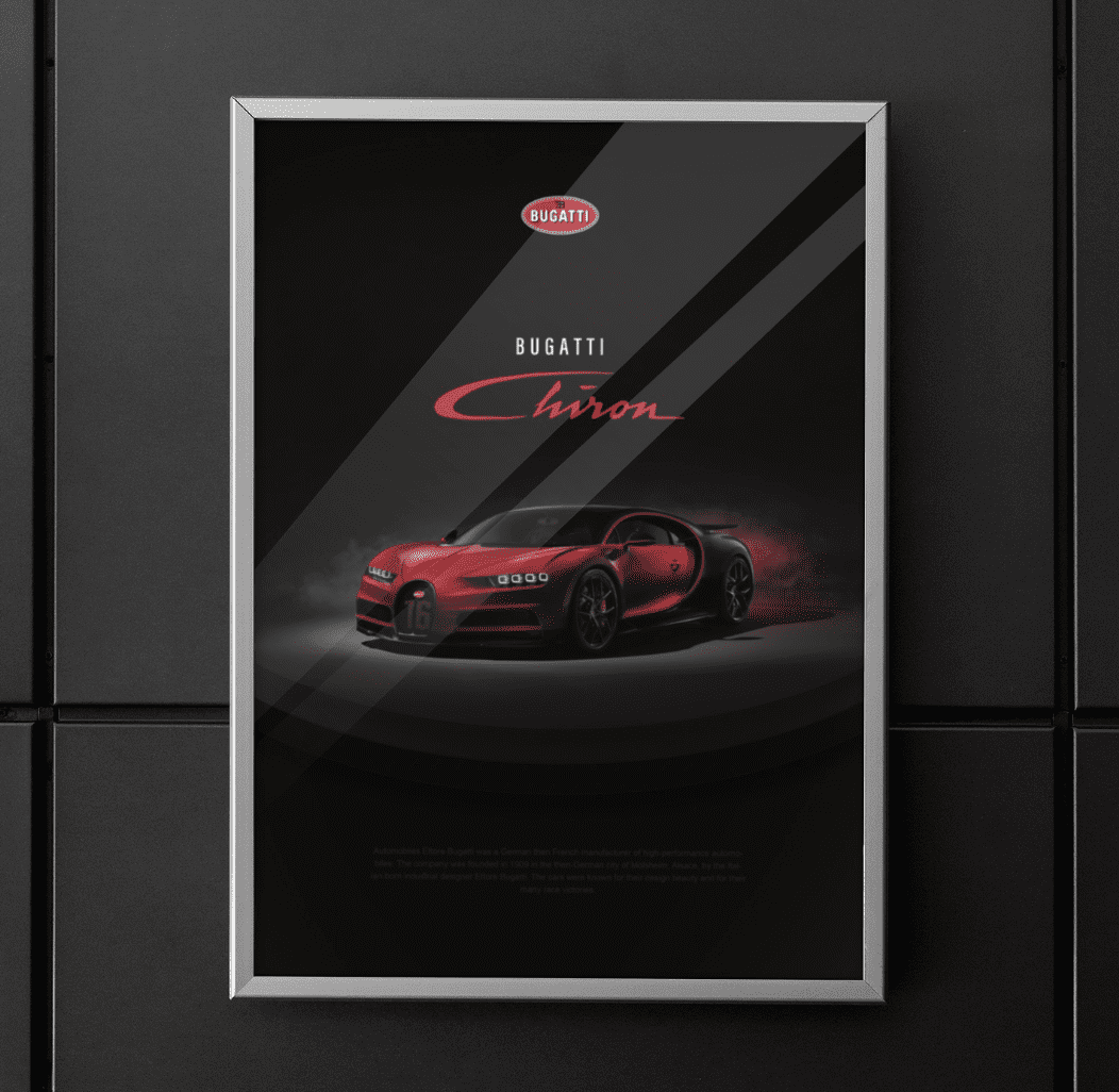 Bugatti Chiron 24x36 Super Sport Divo Veyron german euro porsche import ...