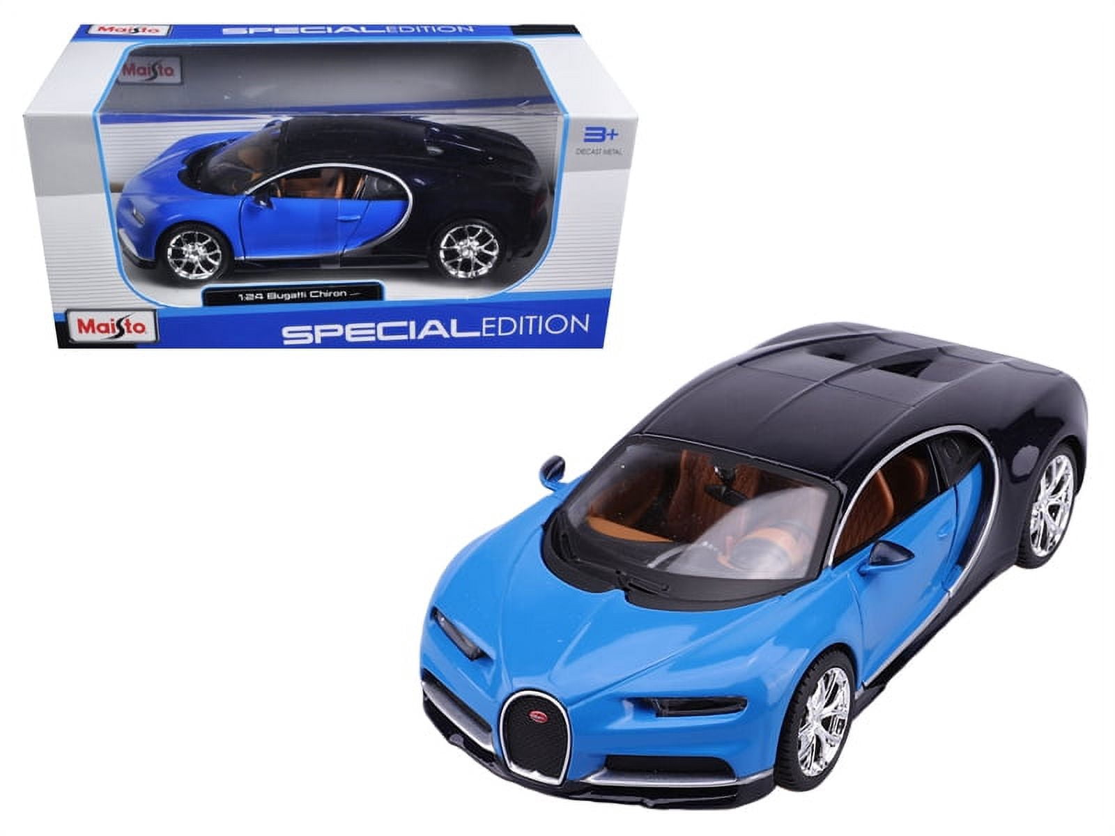 Bugatti Chiron Blue and Dark Blue 1/24 Diecast Model Car by Maisto ...