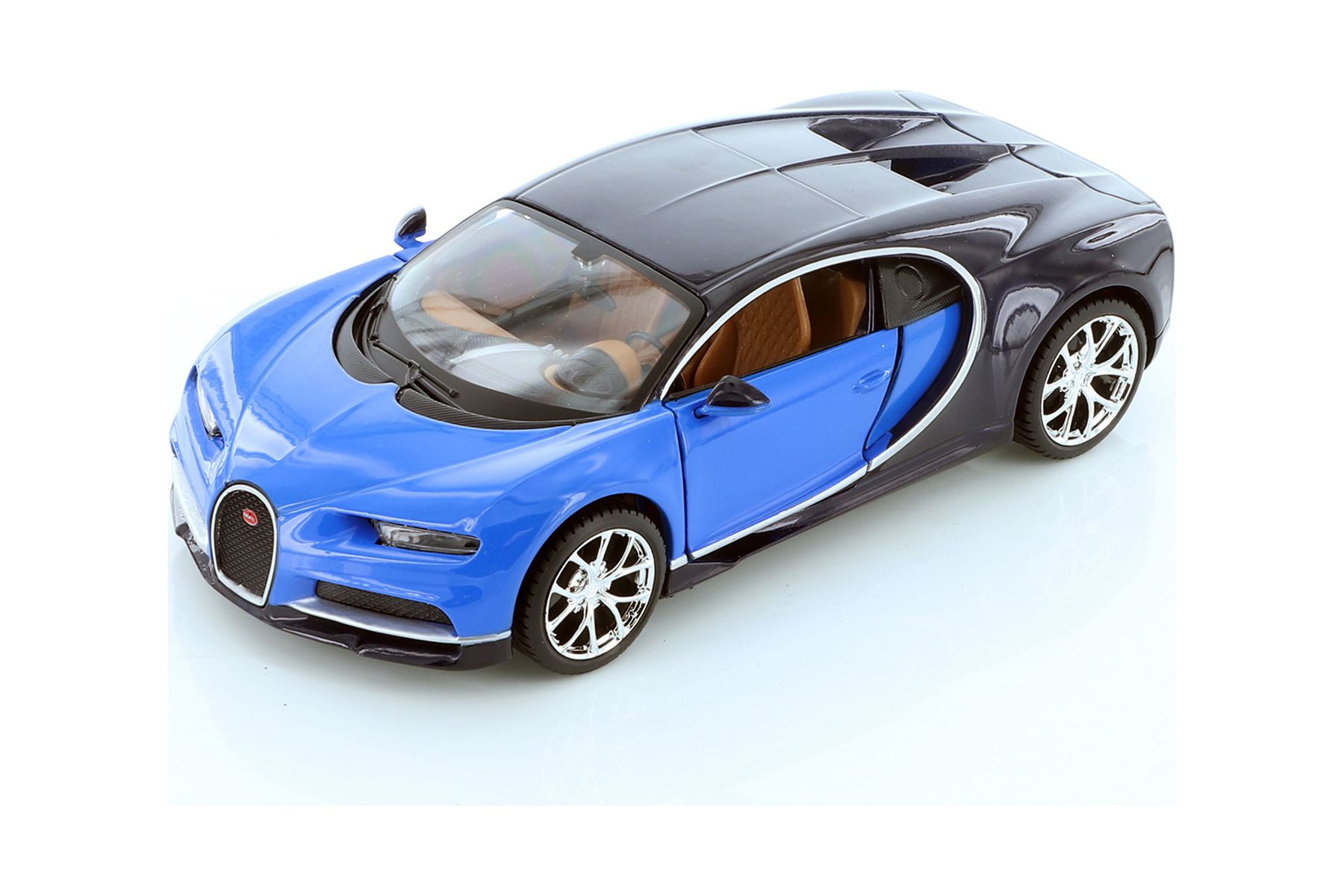 Bugatti Chiron, Blue w/Black Rear - Showcasts 37524/14 - 1/24 Scale ...