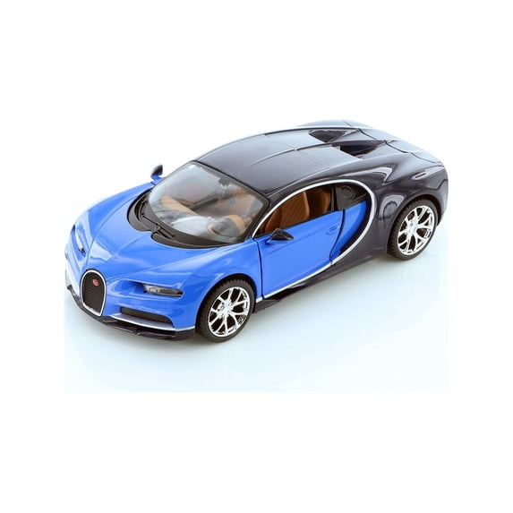 Bugatti Chiron, Blue w/Black Rear - Showcasts 37524/14 - 1/24 Scale ...