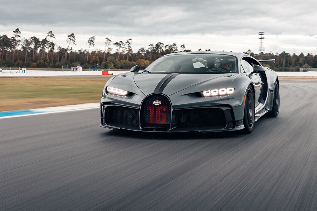 Bugatti Chiron Pur Black Sporty Car Fast Speed Driving Wall Poster ...