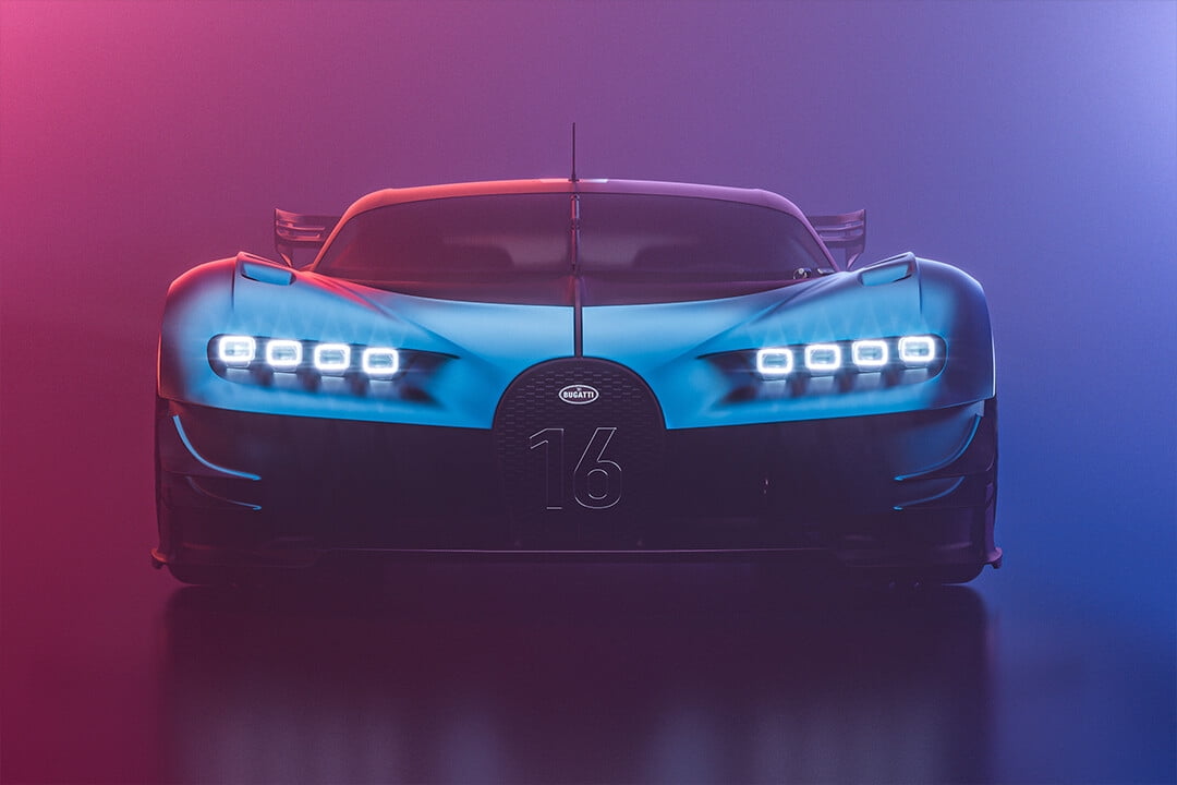 Bugatti Chiron Vision GT Front View Art Home Decor - 20x30 Inch Glossy ...