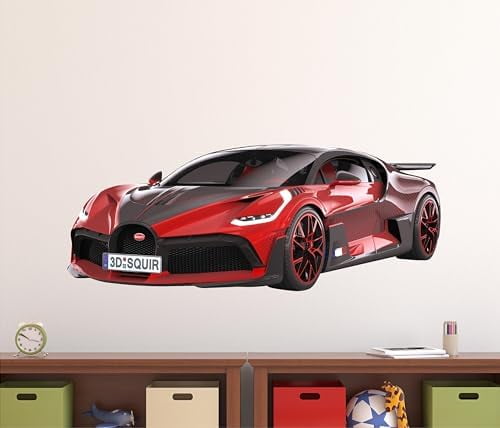 Bugatti Divo Ladybug Car Wall Decal Sticker Red Hypercar Removable ...