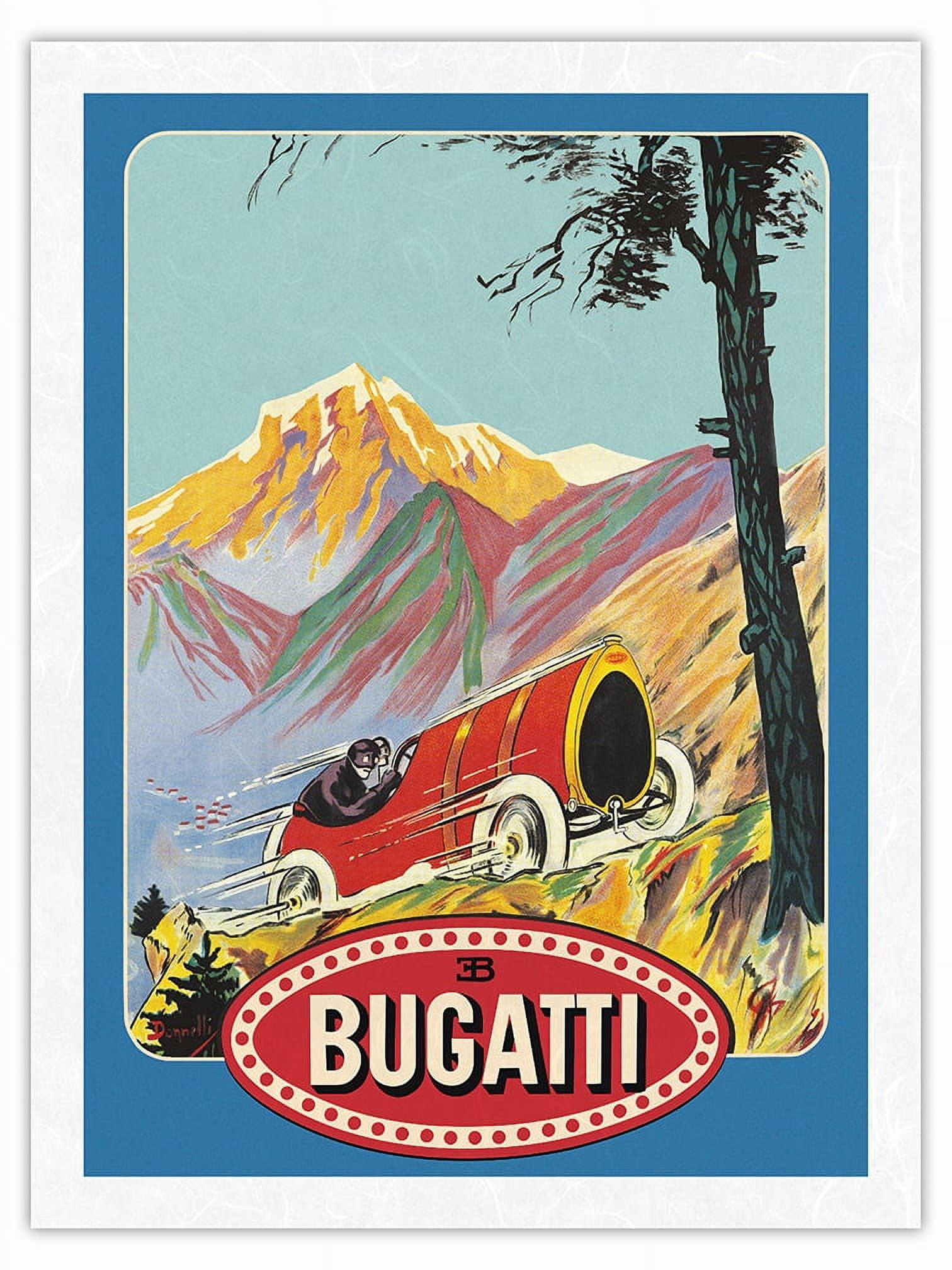 Bugatti Race Cars - Vintage Car Racing Poster by Donnelli c.1912 ...