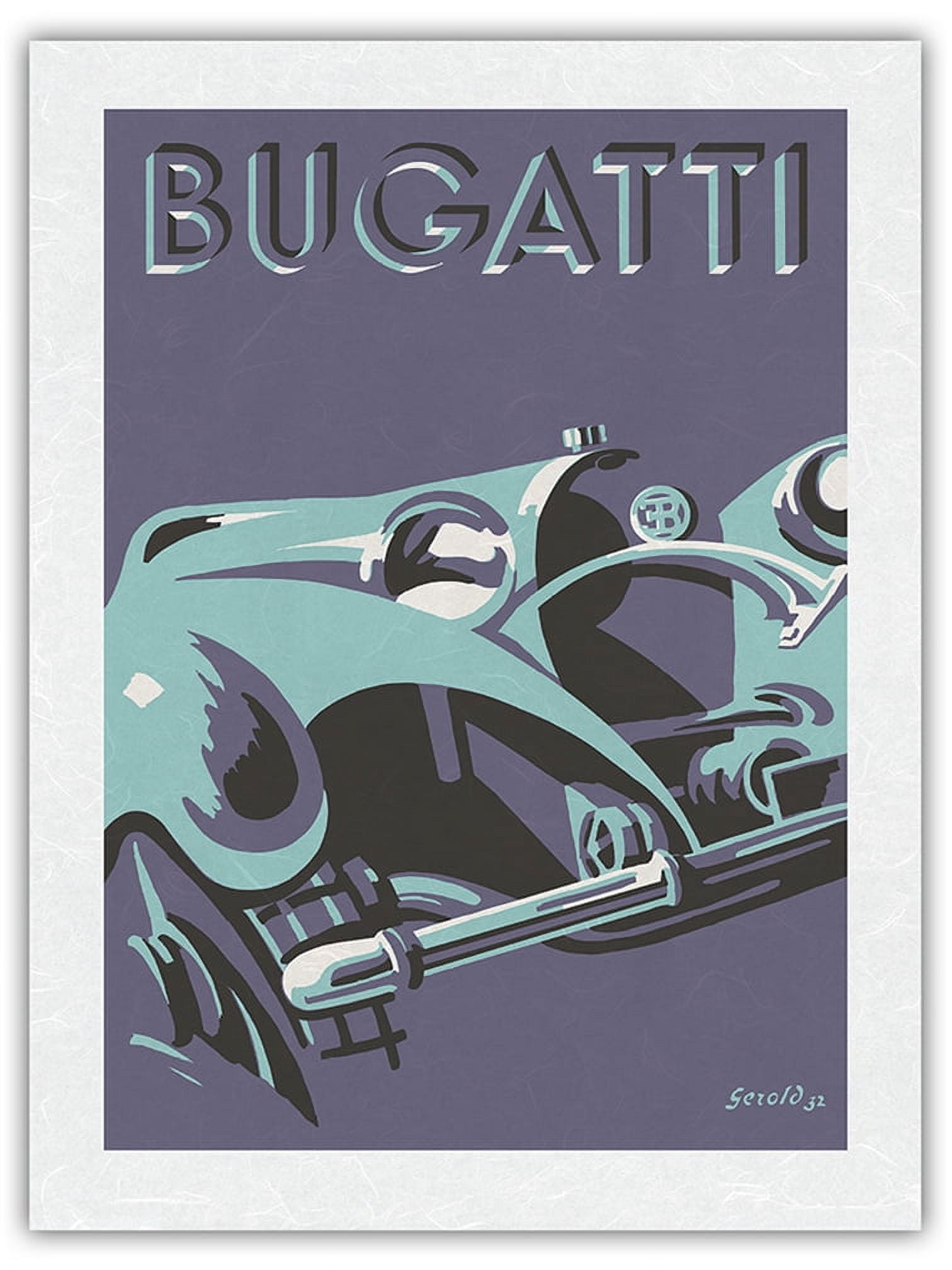 Bugatti Type 55 Roadster Sports Car - Vintage Car Racing Poster by ...