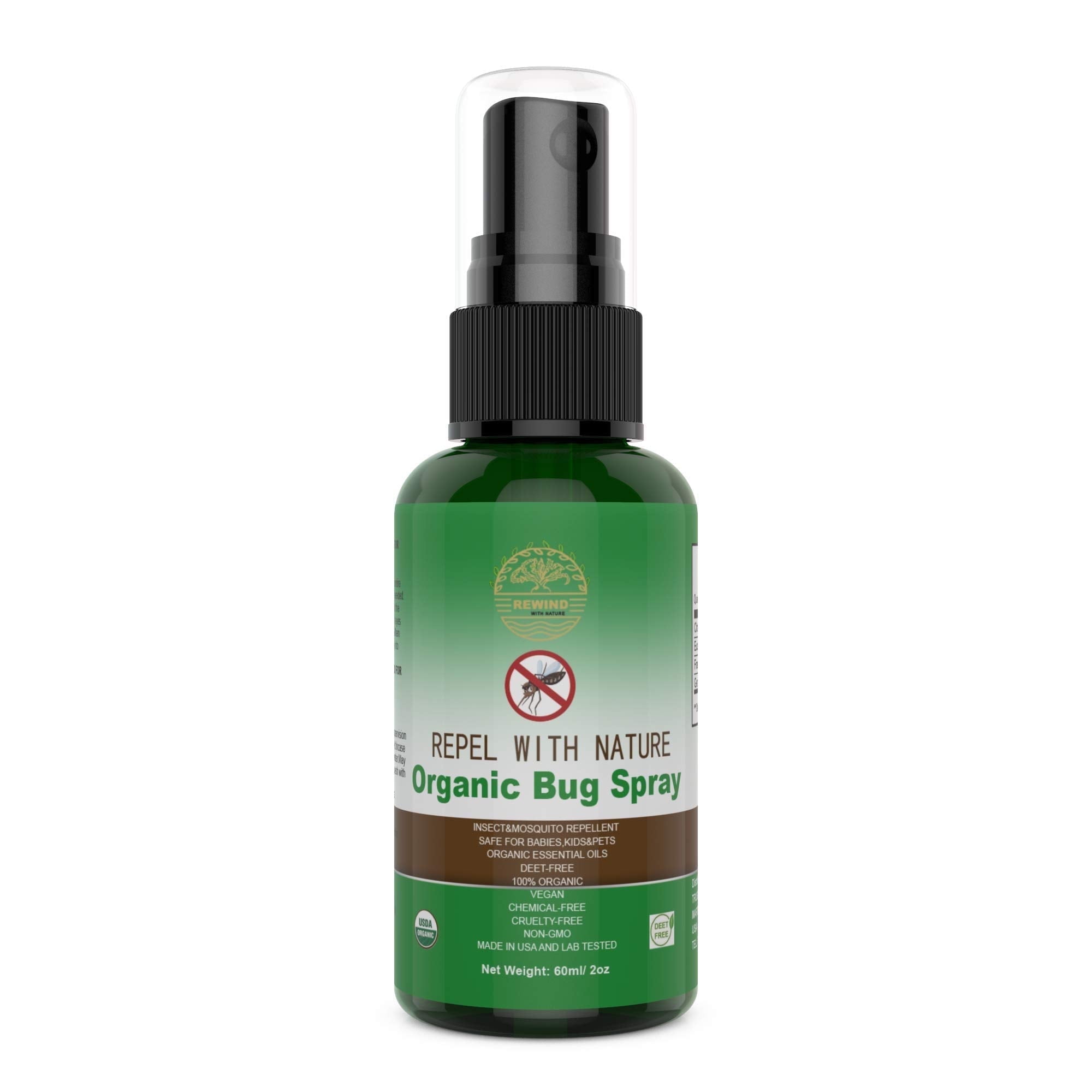 Bugaway Repel Spray Lemon Eucalyptus- All Natural Organic Essential Oil ...