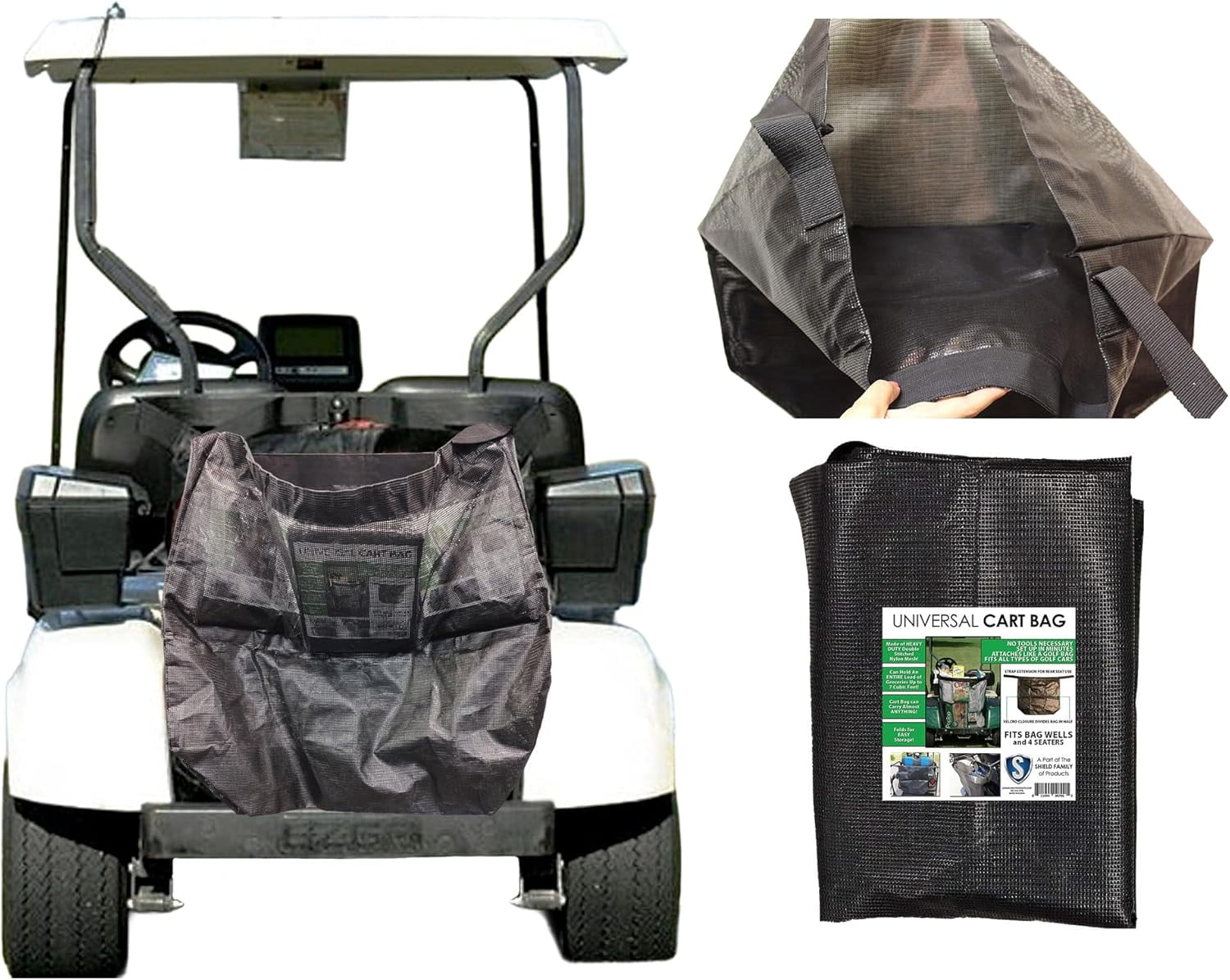 Club Clean Universal Cart Bag - Buggie Bag - Cargo Bag for 2 seater and ...