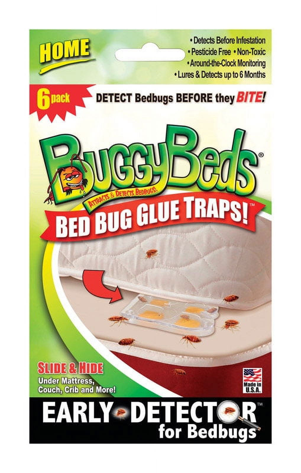 Buggy Beds 6 Pack Home Bedbug Detector 70640 - Walmart.com