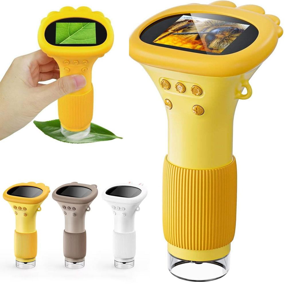 Buggy Lens Microscope Toy, Portable Optical Digital Microscope, 2" IPS ...
