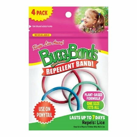 BuggyBands Lice Repellent Hairbands, Multicolor, 4 bands - Walmart.com