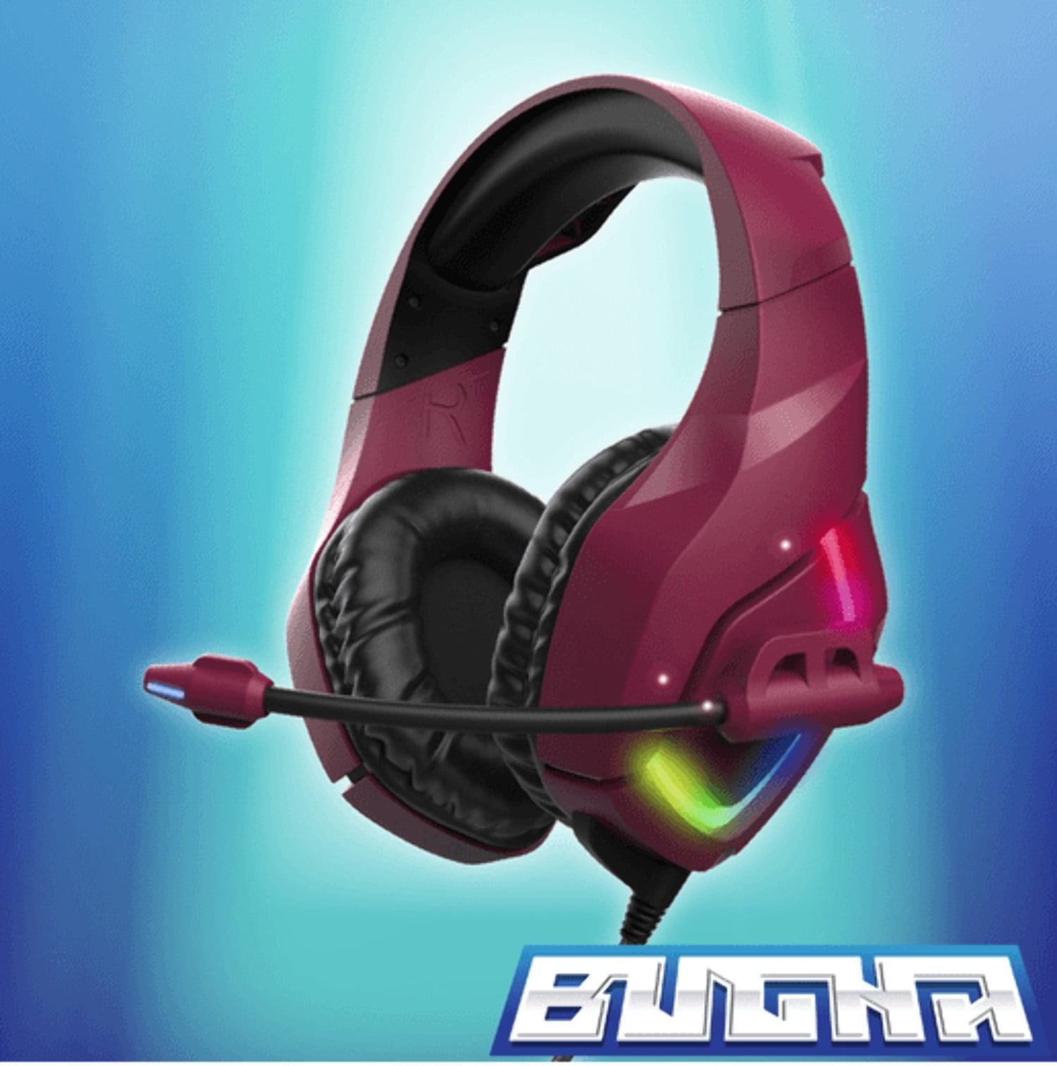 Bugha Limited Edition Gold LED Gaming Headset w/ Boom Microphone ...