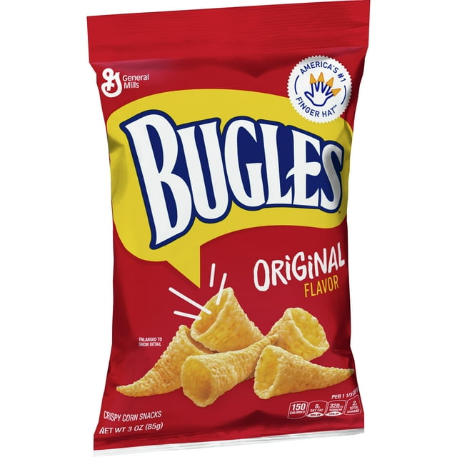 Bugles Crispy Corn Snacks, Original Flavor, Snack Bag, 3 oz - Walmart.com