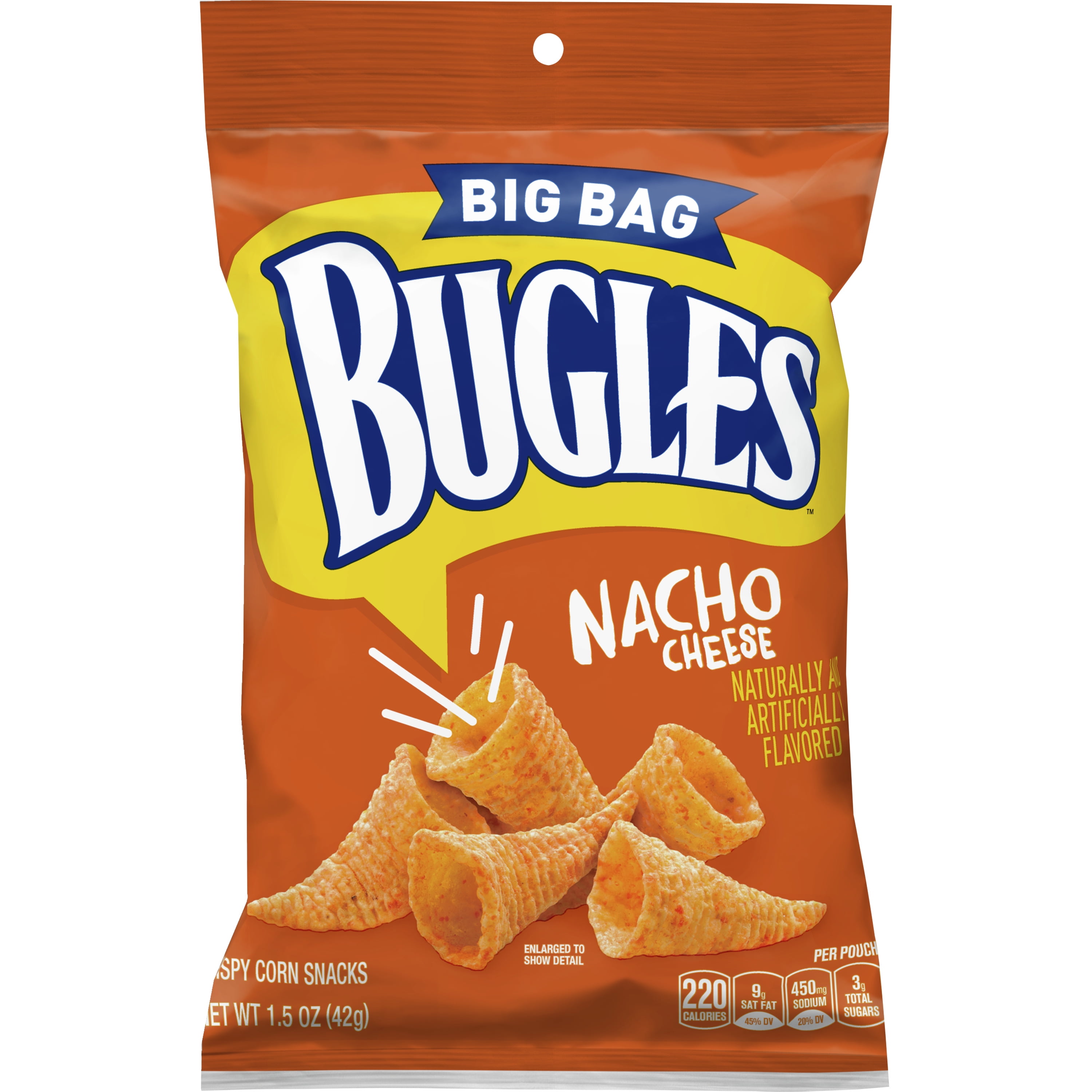 Bugles Nacho Cheese Crispy Corn Snacks - Walmart.com