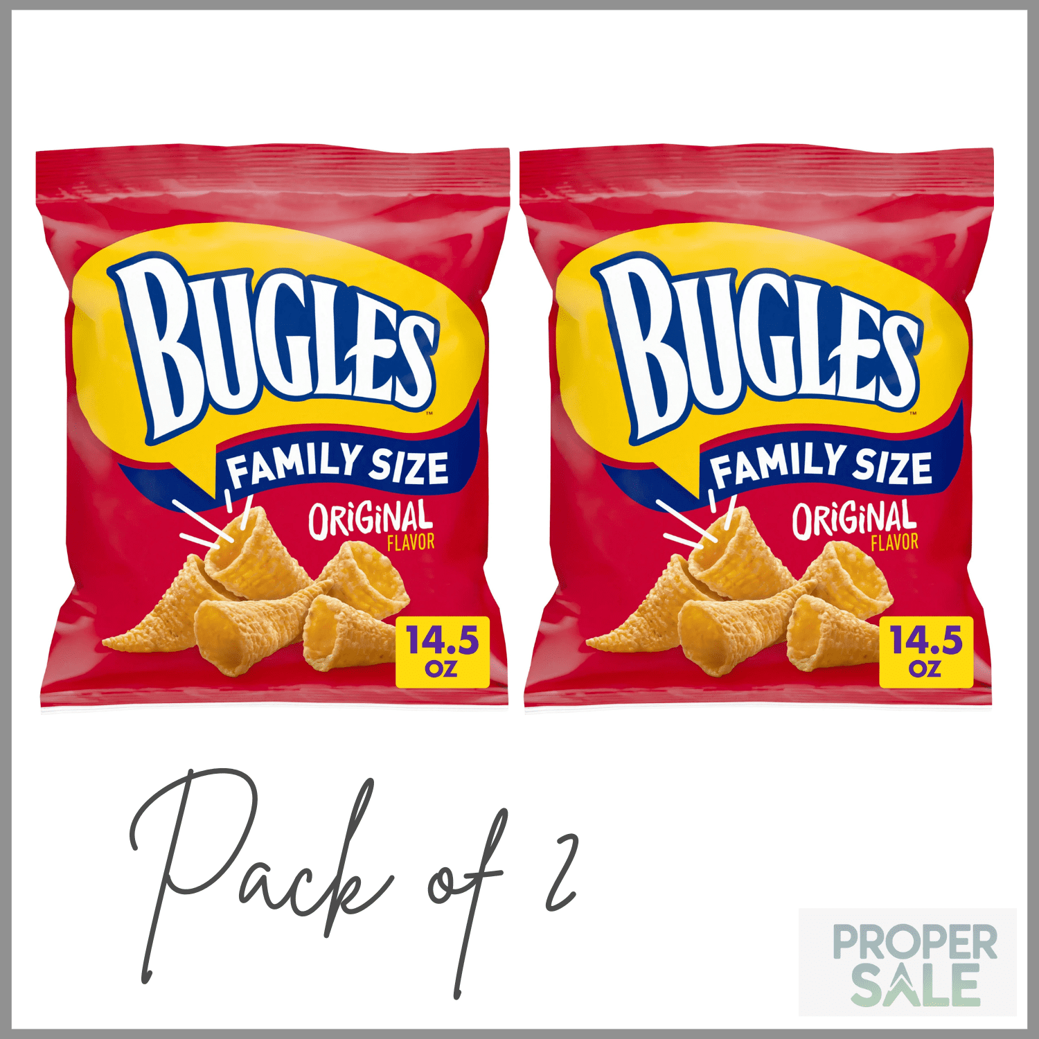 Bugles Original Crispy Corn Snacks, Family Size, 14.5 oz ( PACK OF 2 ...