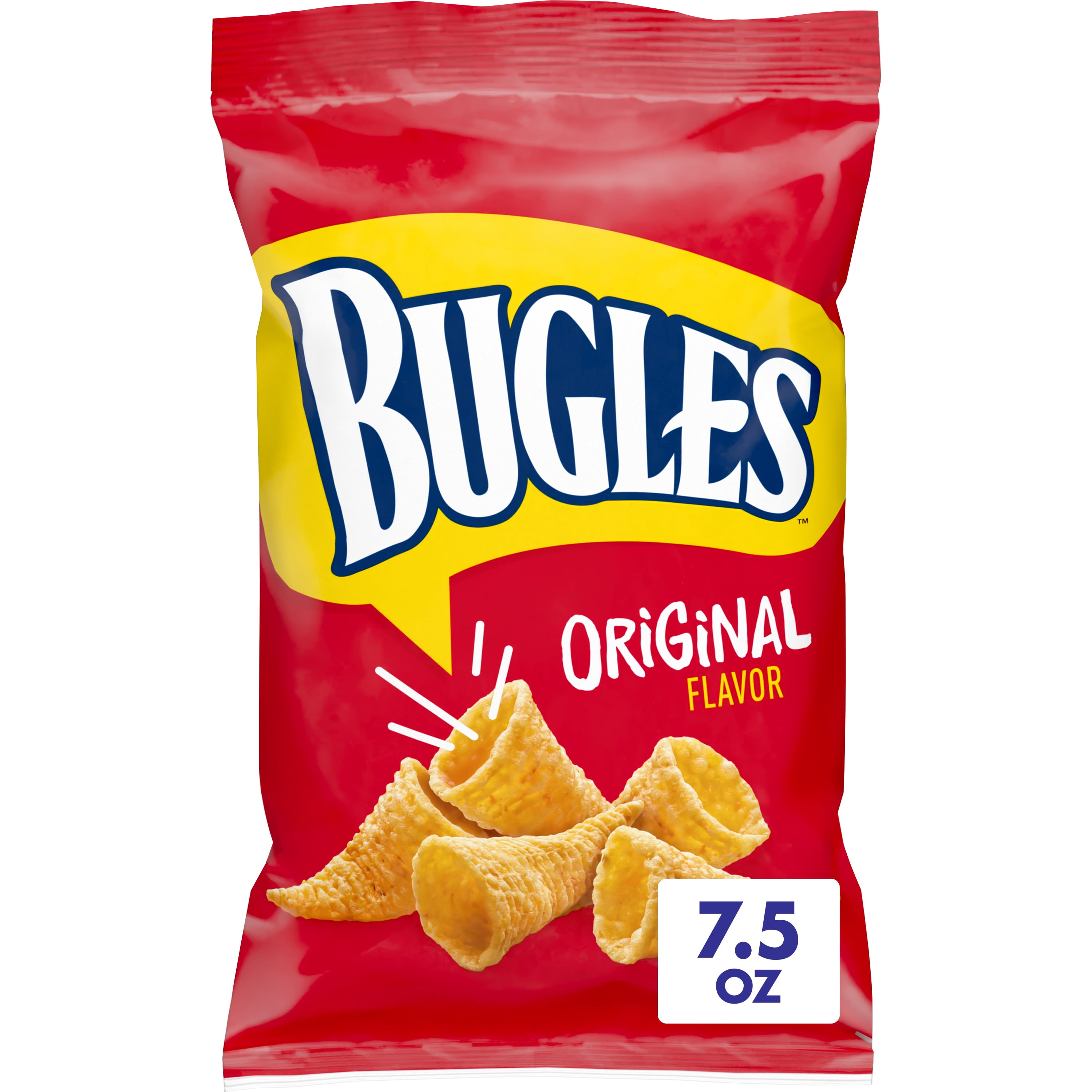 Bugles Original Crispy Corn Snacks, Snack Bag, 7.5 oz - Walmart ...