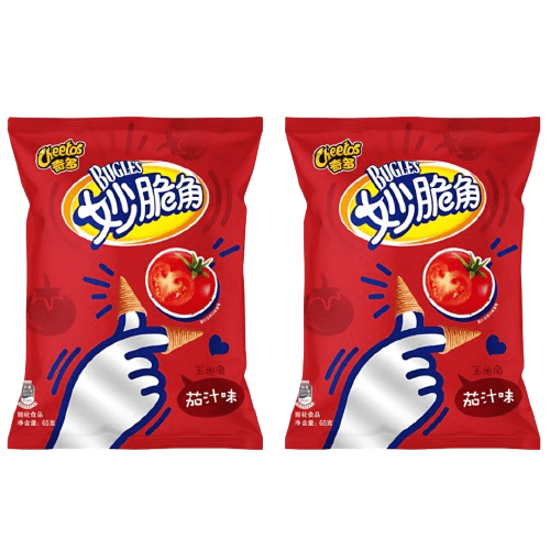 Bugles Tomato Flavored Corn Snacks (Imported from China), 2 Pack, 70g ...