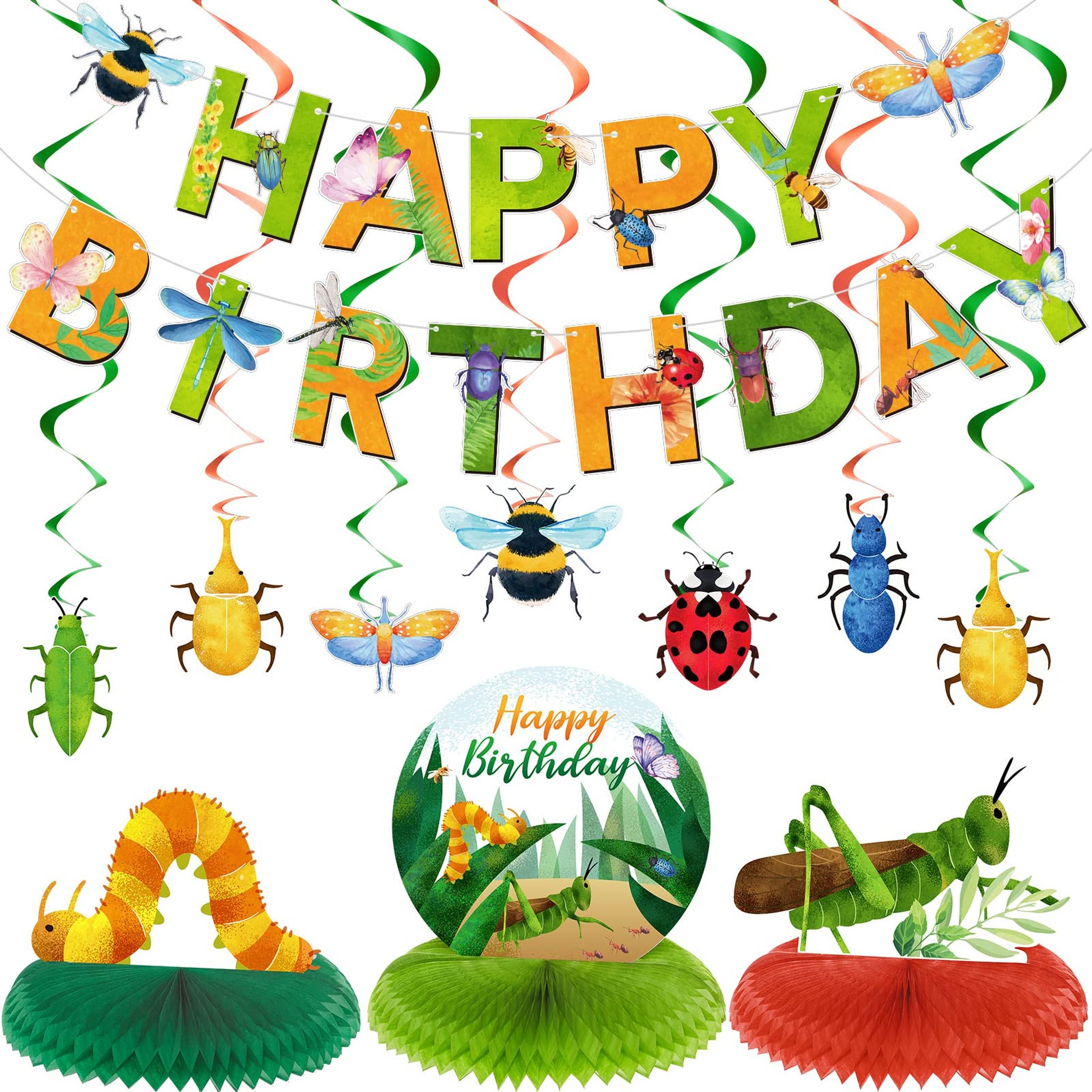 Bugs Bash Party Pack - 28-Piece Spring Insect Decor Set for Boys and ...