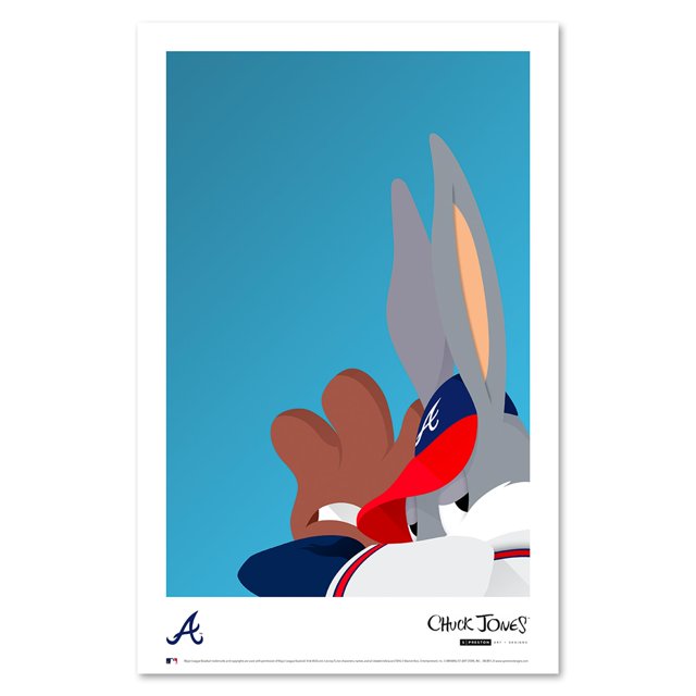 Bugs Bunny Atlanta Braves 11'' x 17'' Art Poster - Walmart.com