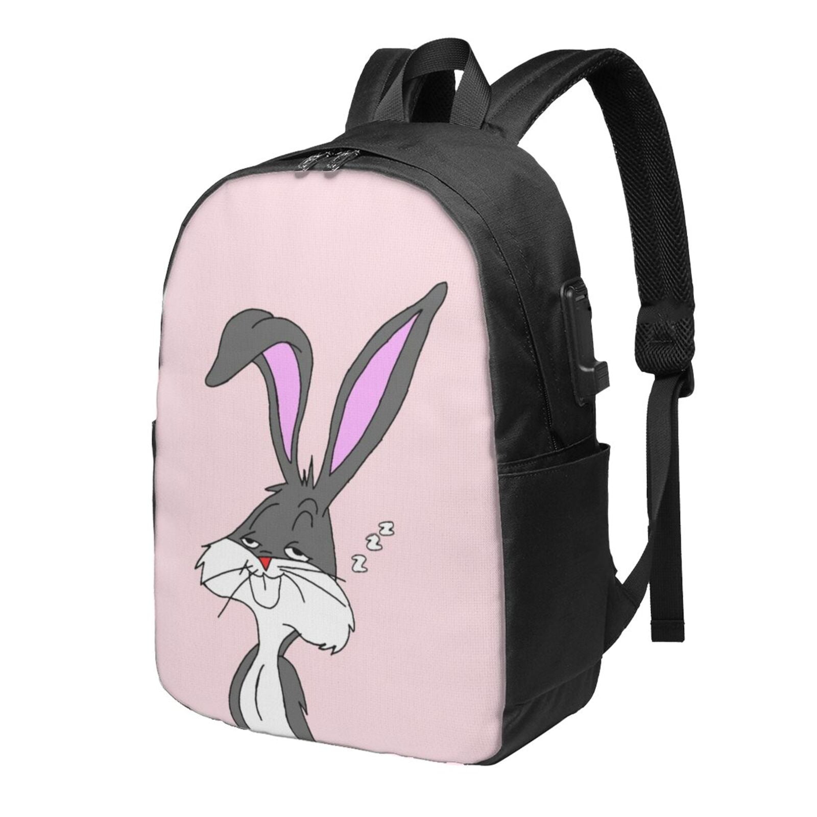 Bugs Bunny Backpacks Cute Cartoon Casual School Laptop Bag with USB ...