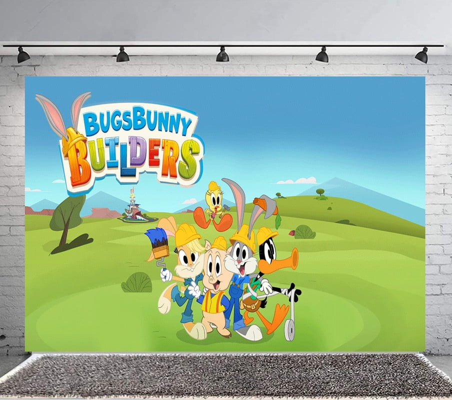 Bugs Bunny Builders Backdrop Banner Party Supplies Poster Movie Theme ...