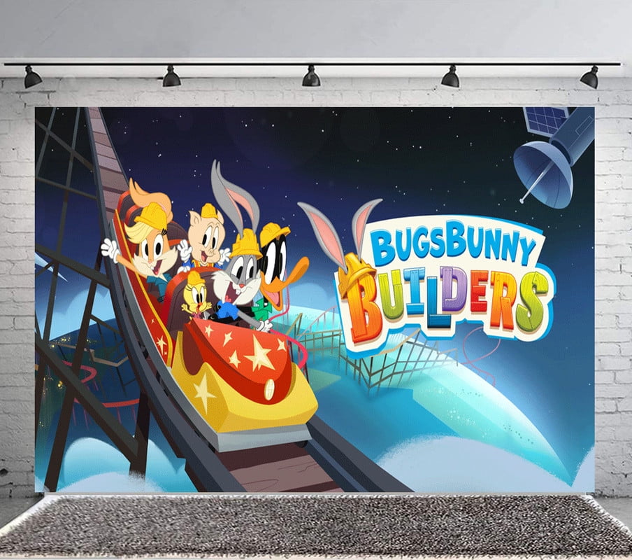 Bugs Bunny Builders Backdrop Banner Party Supplies Poster Movie Theme ...