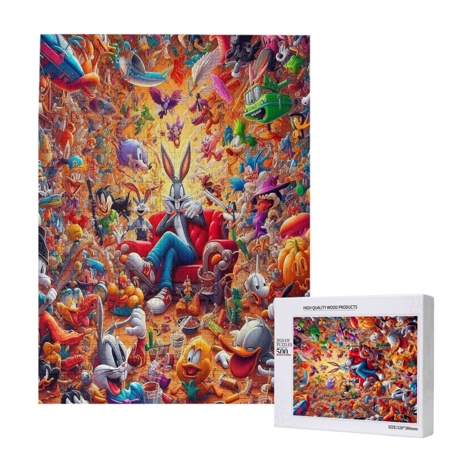 Bugs Bunny Jigsaw Puzzle Interactive Brain Teaser Board Game for Adults ...