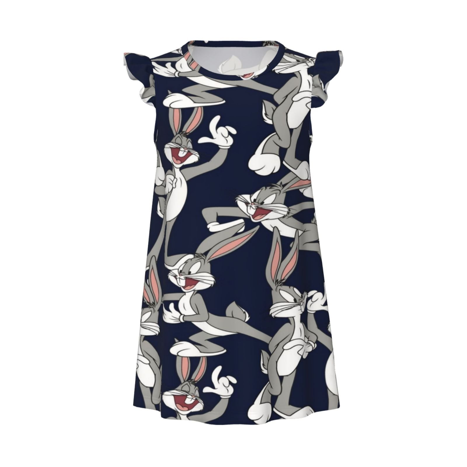 Bugs Bunny Little Girls Nightgowns Soft Flutter Sleeve Night Dress ...