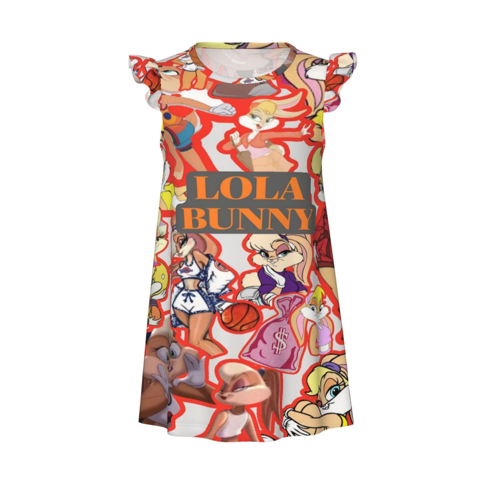 Bugs Bunny Little Girls Nightgowns Soft Flutter Sleeve Night Dress ...