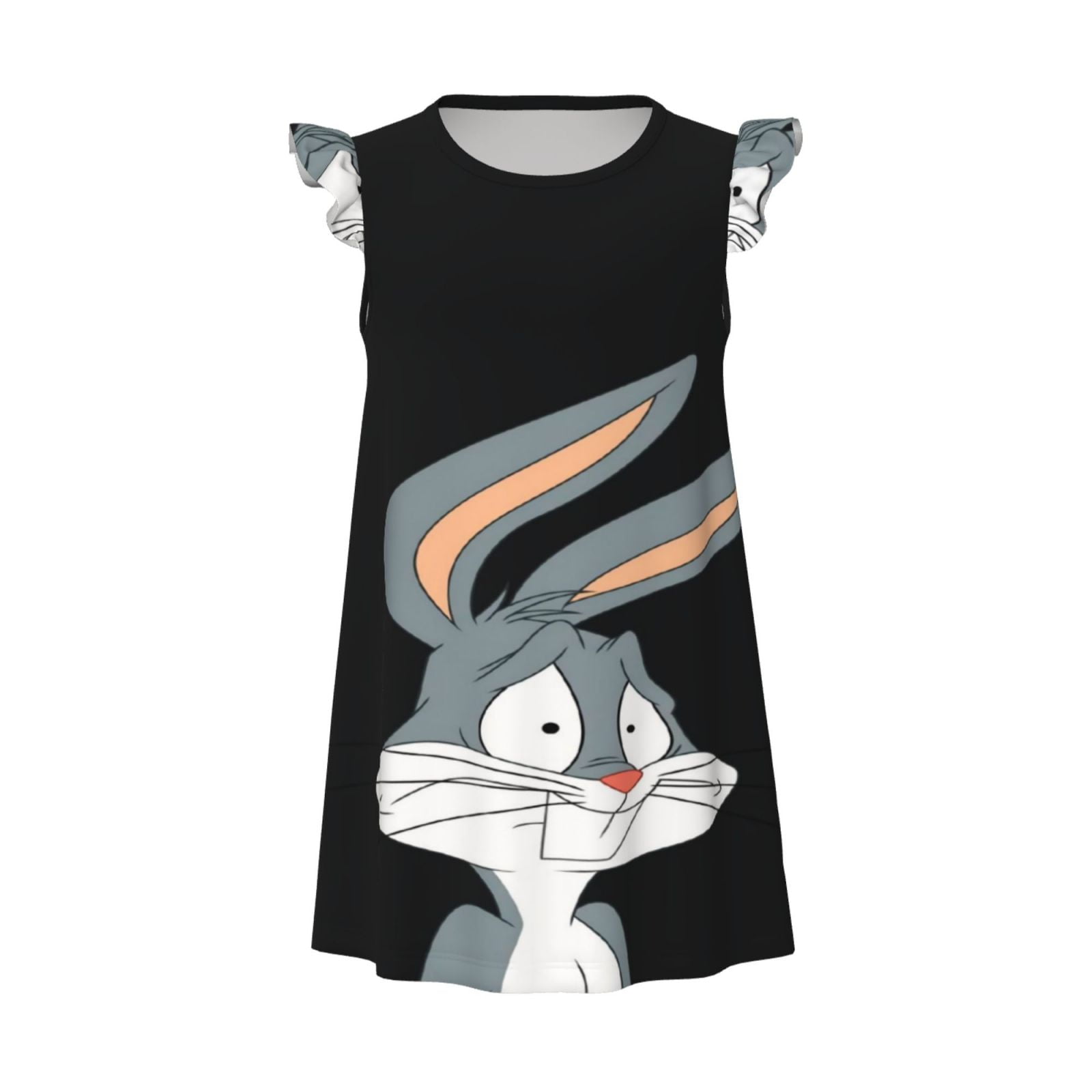 Bugs Bunny Little Girls Nightgowns Soft Flutter Sleeve Night Dress ...