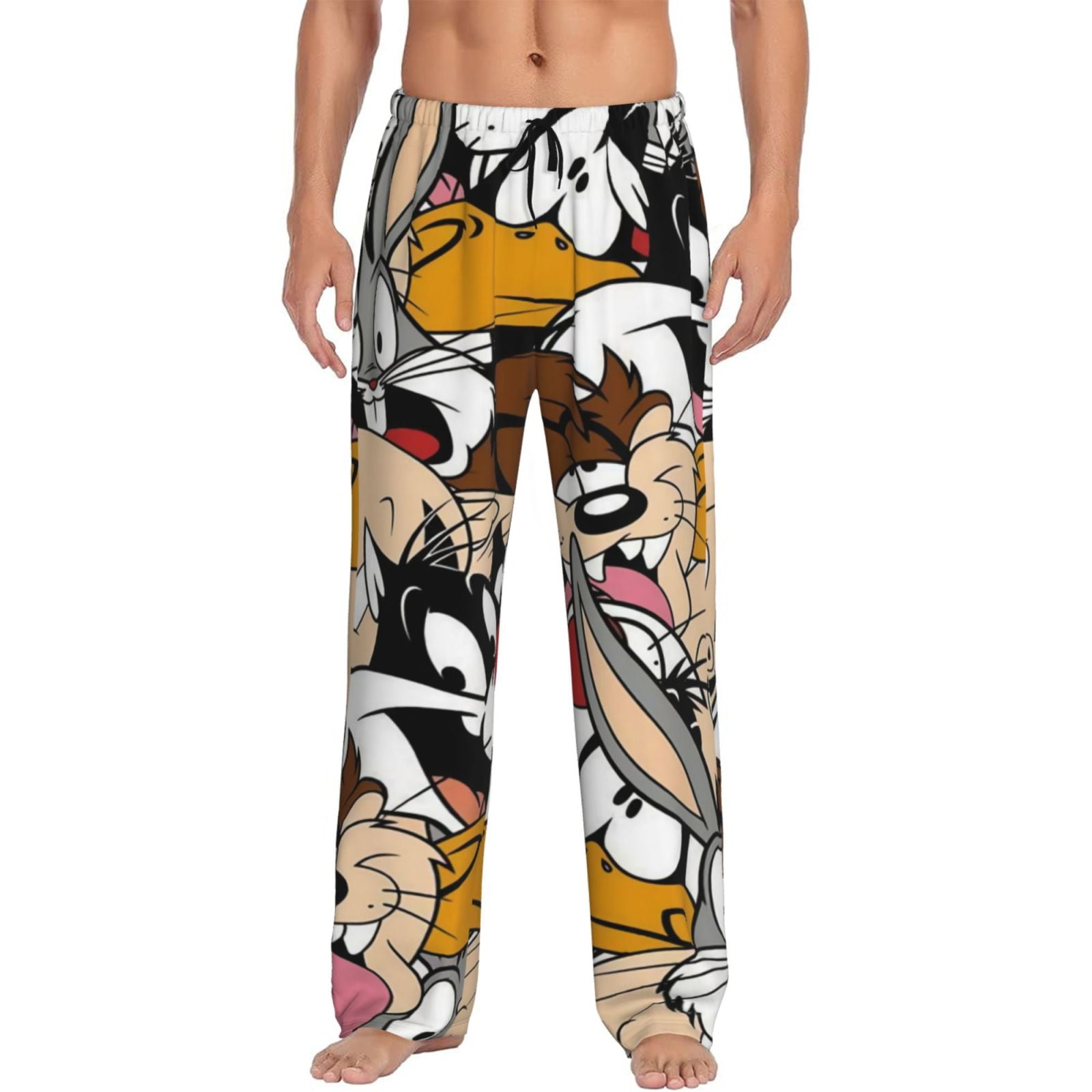 Bugs Bunny Mens Pajama Pants Ultra Soft Comfy Lounge Sleep Pants Print Loose Casual Bottoms ...