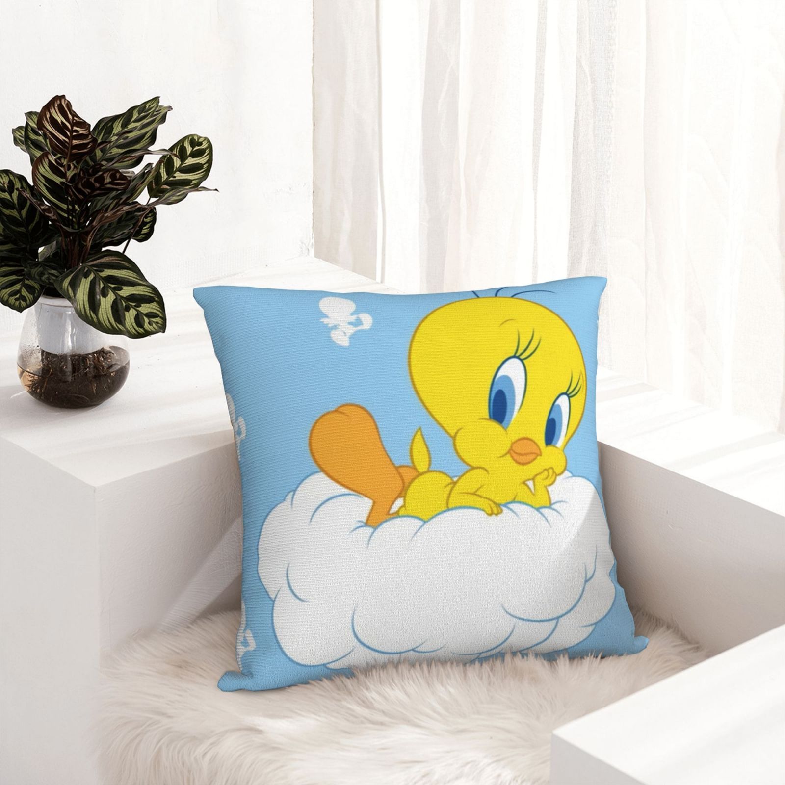 Bugs Bunny Throw Pillow Band Covers Decorative Pillowcase Square ...