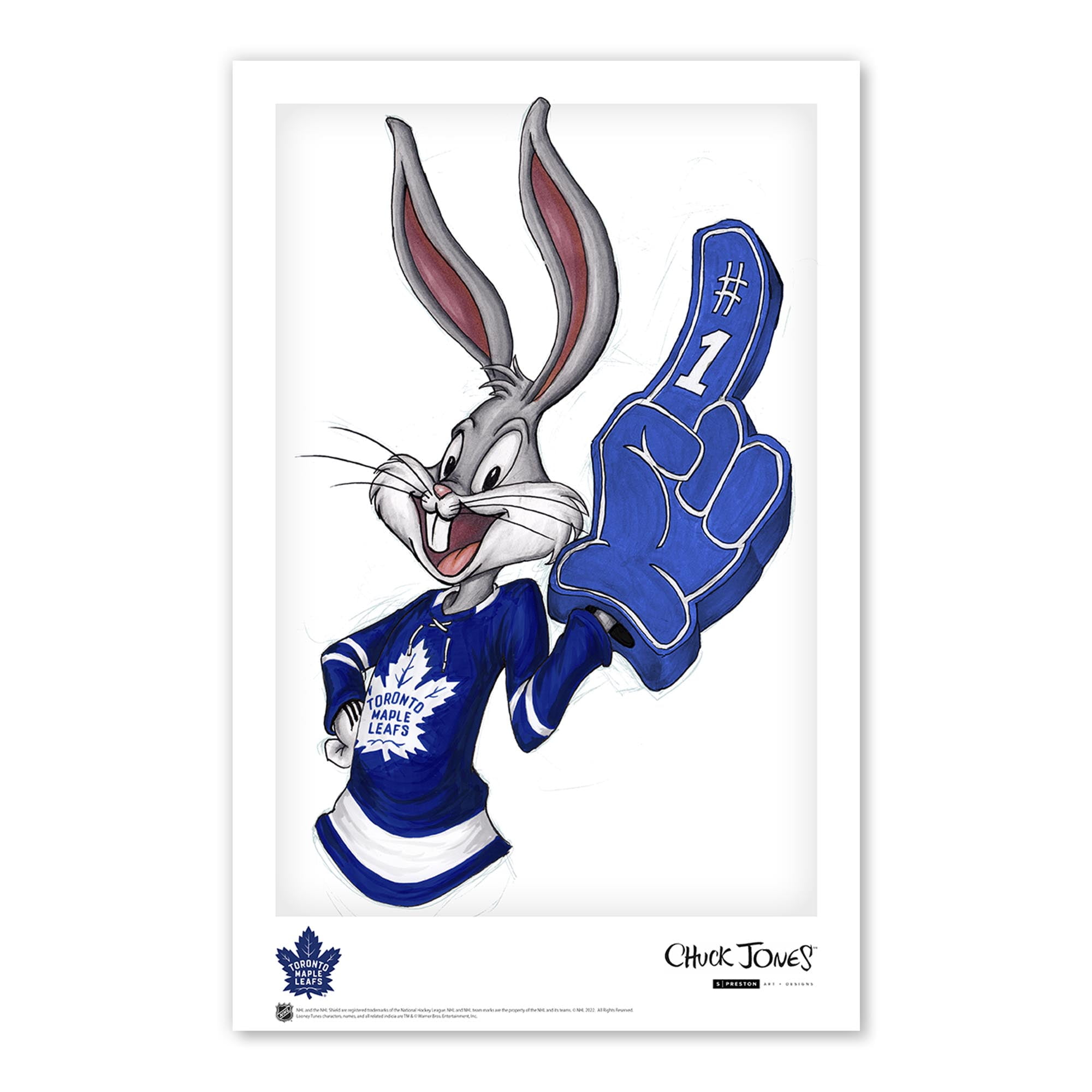 Bugs Bunny Toronto Maple Leafs 11" x 17" Looney Tunes Poster Print ...