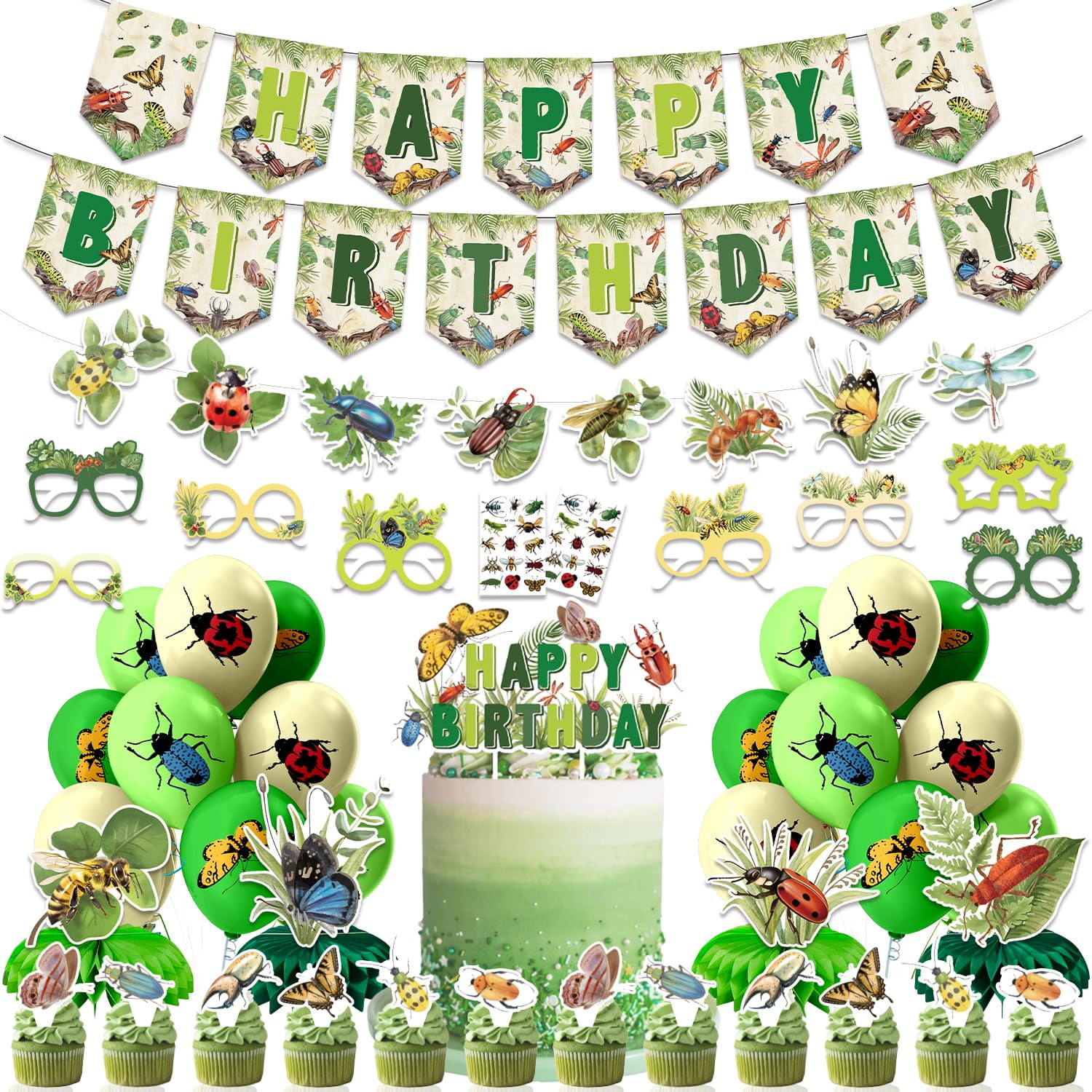 Bugs Party Decorations, PriNst Bug Insects Birthday Party Decorations ...