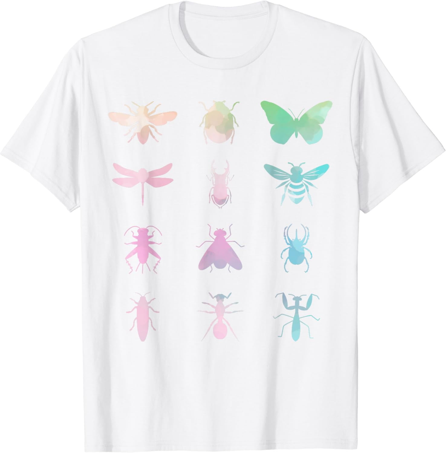 Bugs Watercolor Insect Collector Entomologist Entomology T-Shirt100 ...