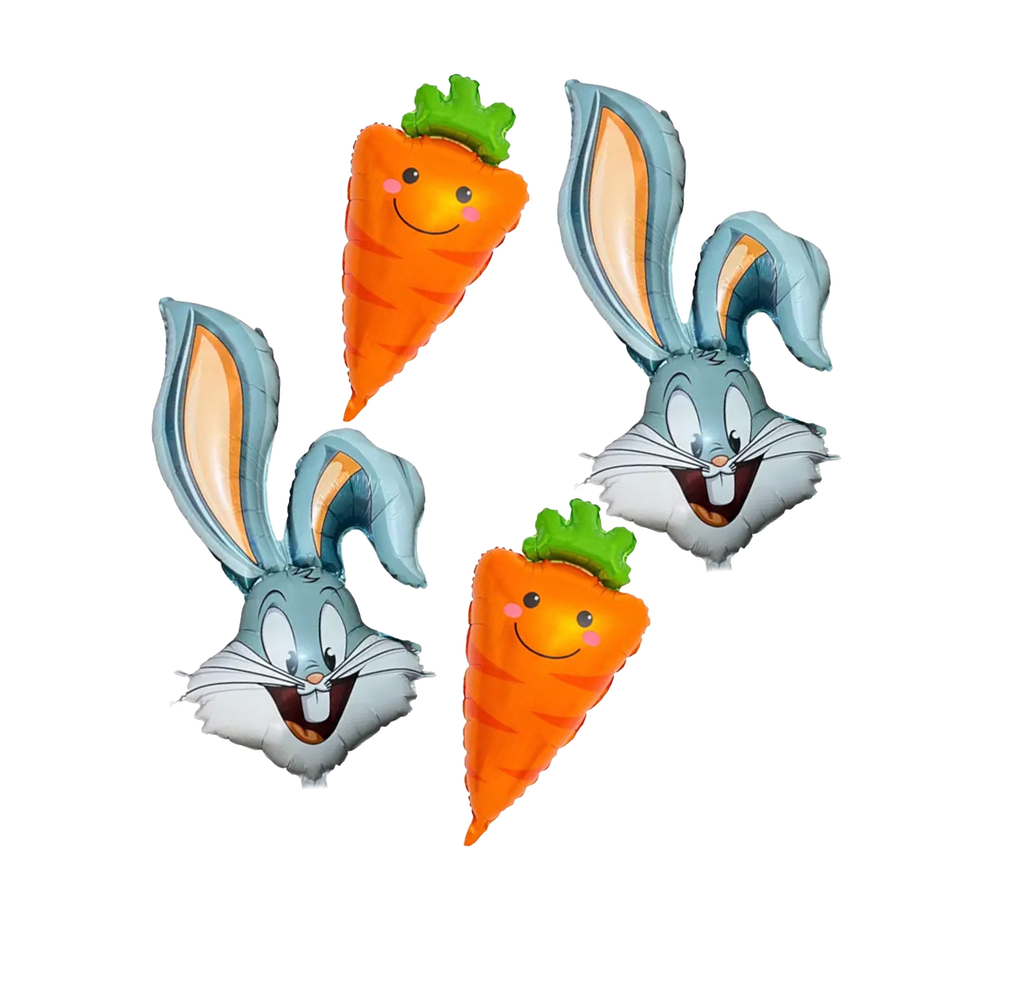 Bugs bunny balloons, carrot party decoration toddler bad bunny balloons ...