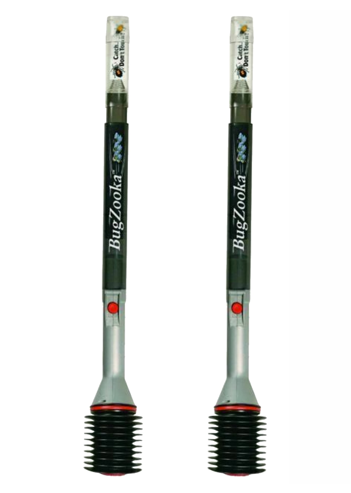 BugZooka WB100 - 2-Pack Black Bug Catch Vacuum with Light for Indoor ...