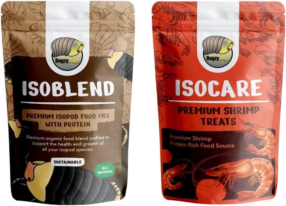 Bugzy Bugs Isoblend Premium Isopod Food Bundle Protein Vegetable Dry ...