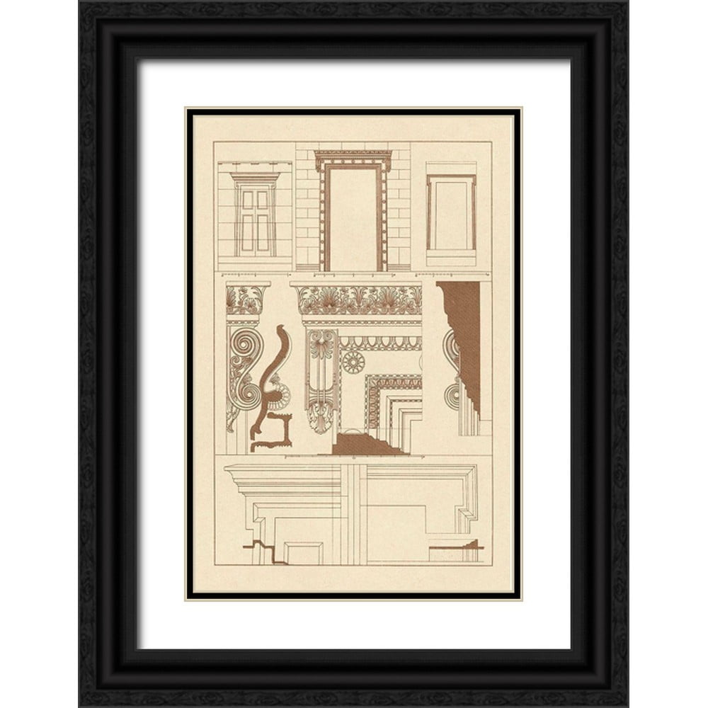 Buhlmann, J. 11x14 Black Ornate Wood Framed with Double Matting Museum ...