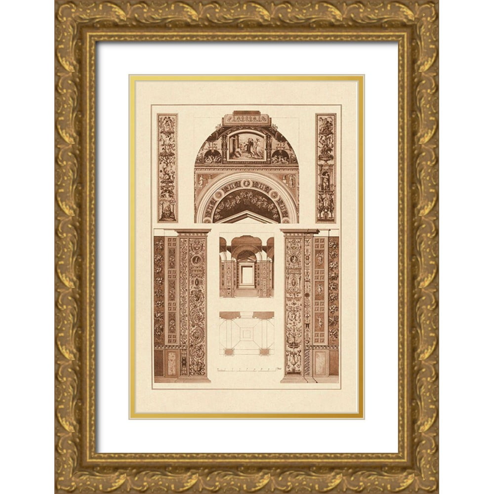 Buhlmann, J. 11x14 Gold Ornate Wood Framed with Double Matting Museum Art Print Titled ...